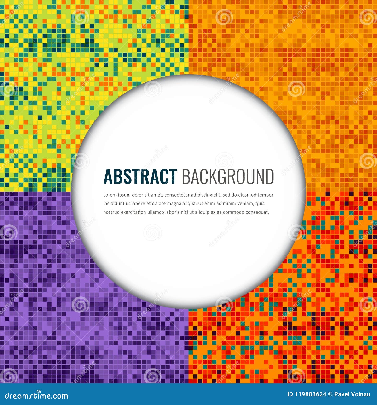 Abstract Pixel Backgrounds Set. Party Invitation Design Template Stock ...