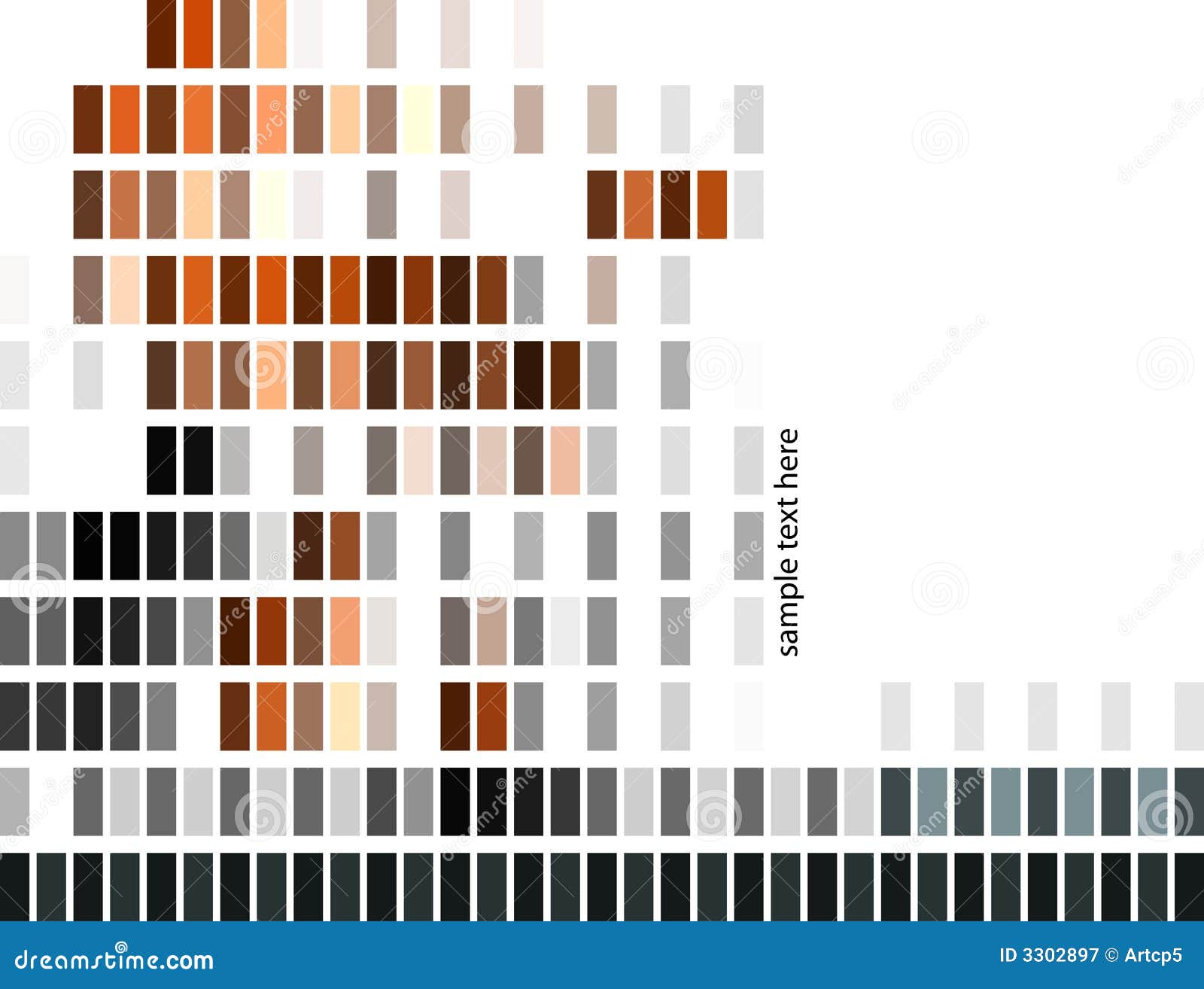 Abstract pixel bar graph stock vector. Illustration of drawing - 3302897