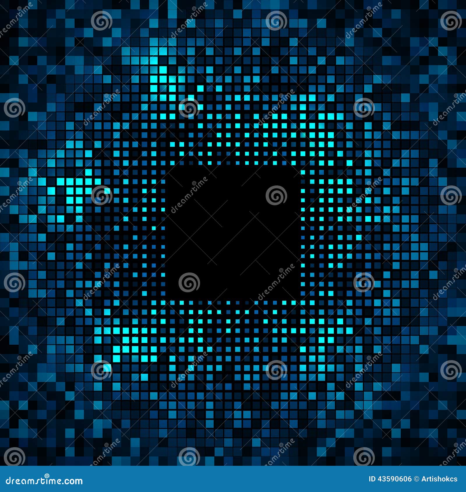 Abstract Pixel Blue - Green Bright Glow Background Stock Vector ...