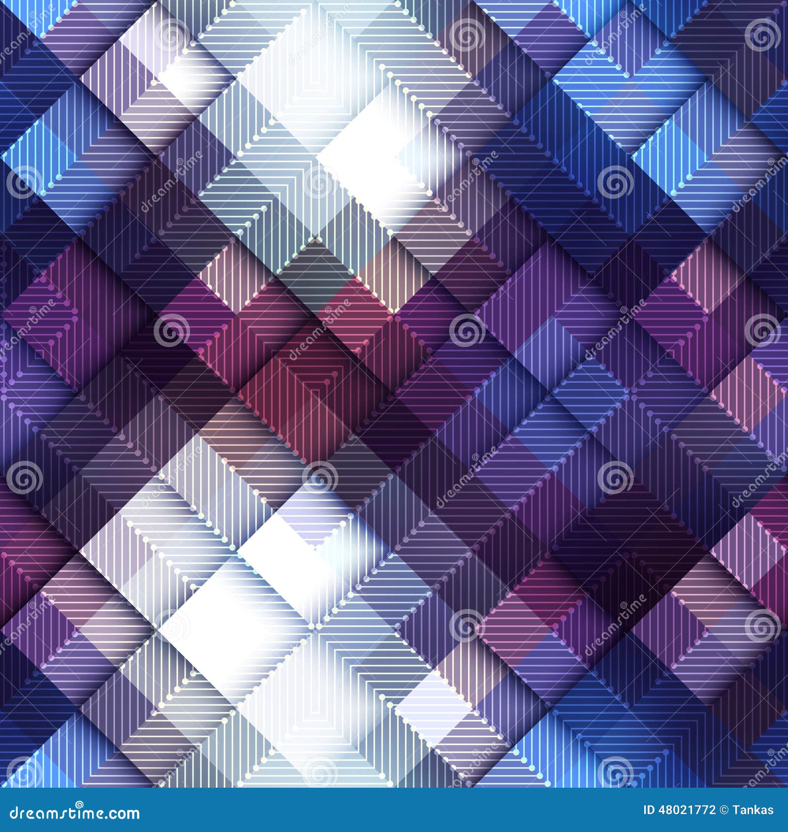 Abstract Pixel Pattern on Blue Matrix Board. Stock Vector ...