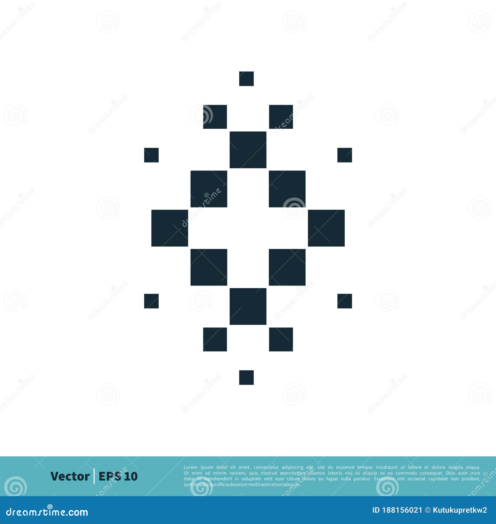 Abstract Pixel Square Cross Icon Vector Logo Template Illustration ...