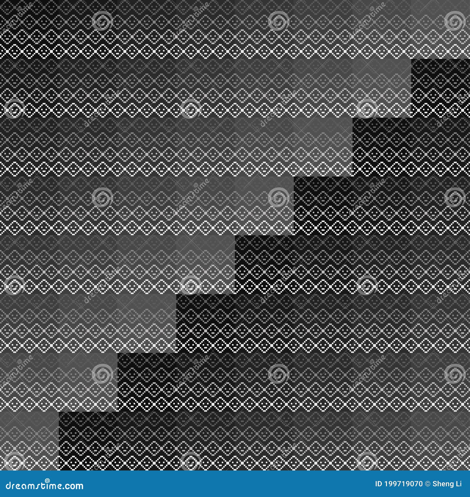 The Abstract Pixel Style Seamless Pattern, Background Stock Vector ...