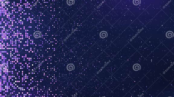 Abstract Pixel Texture Pattern. Tech Ai Bg with Square Data Block Frame ...