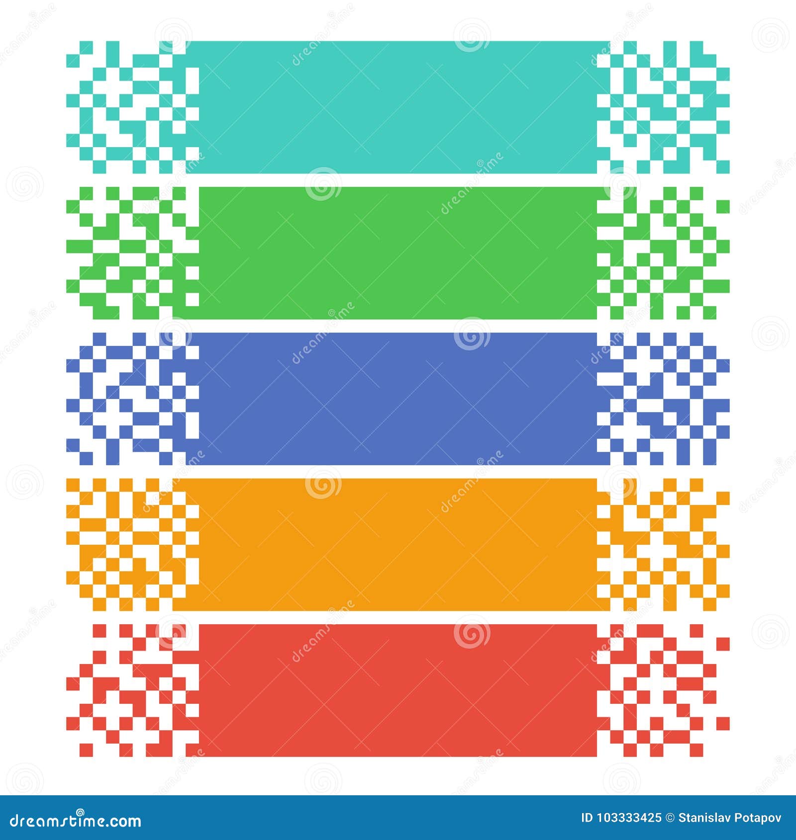 Abstract Pixel Web Banners for Headers Stock Vector - Illustration of ...