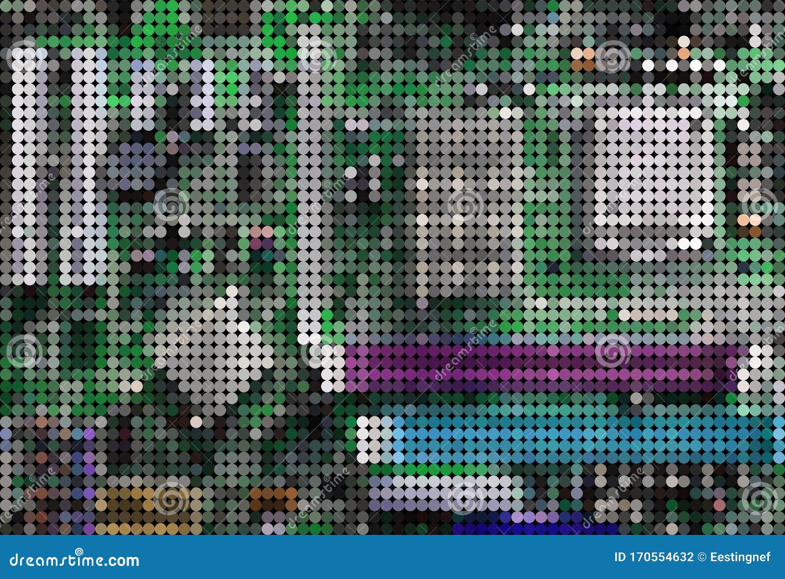 Abstract Pixelated Computer Motherboard. Vector Colorful Illustration ...