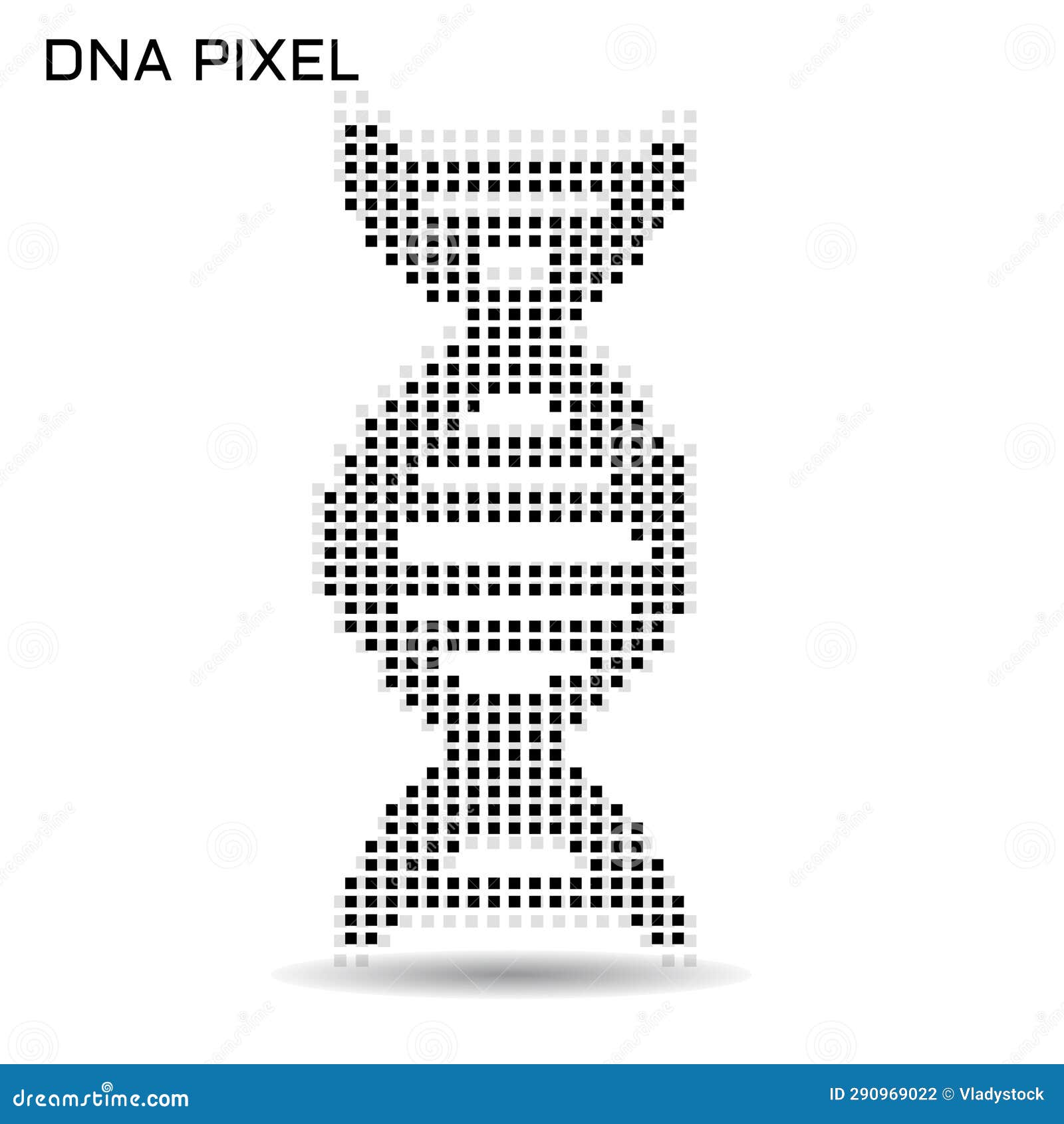 Abstract Pixelated DNA, Science Logo Stock Illustration - Illustration ...
