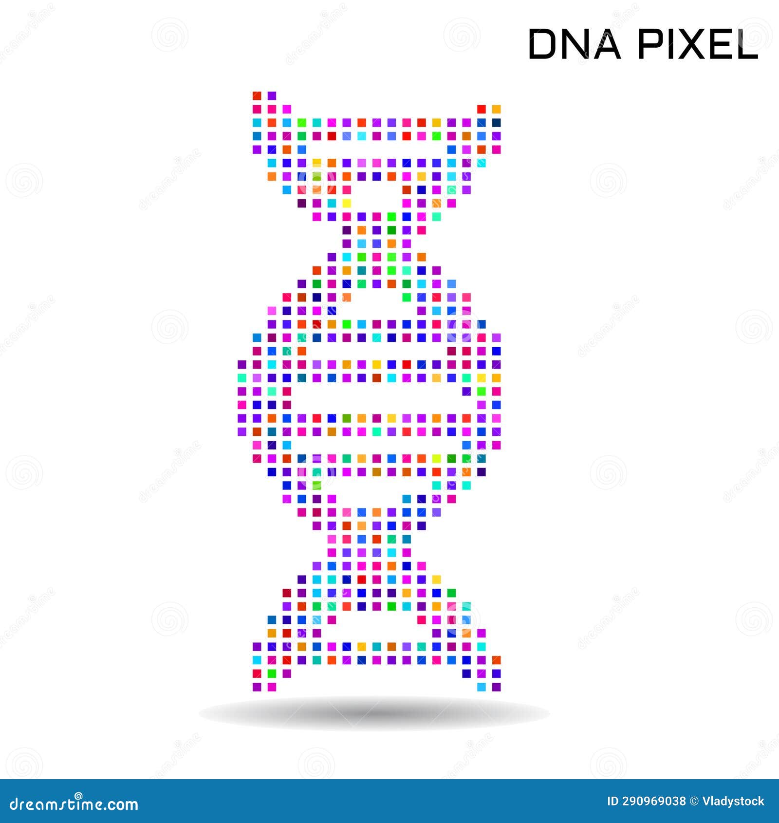 Abstract Pixelated DNA, Science Logo Stock Vector - Illustration of ...