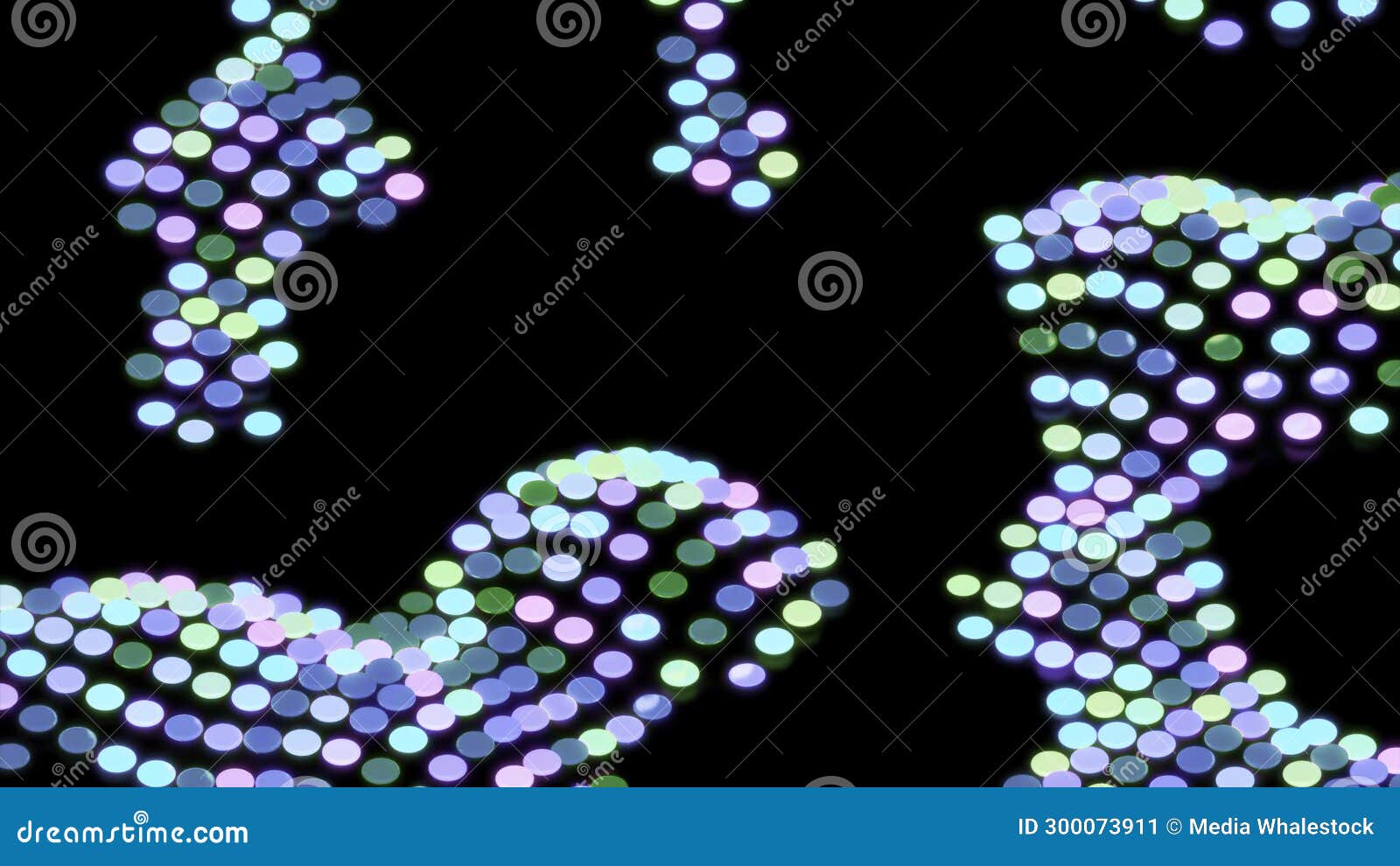 Abstract Pixelated Pattern with Colorful Circles Waving Like Clouds on ...