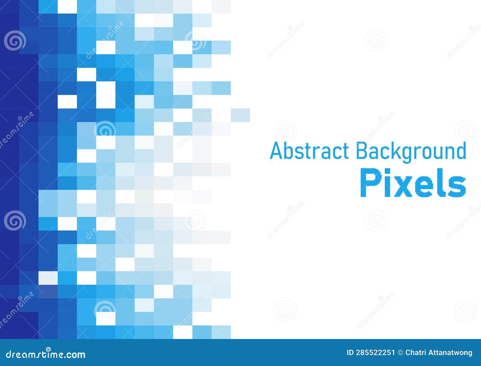 Abstract Pixels Disintegrate Pattern, Geometric Mosaic Background, Blue ...