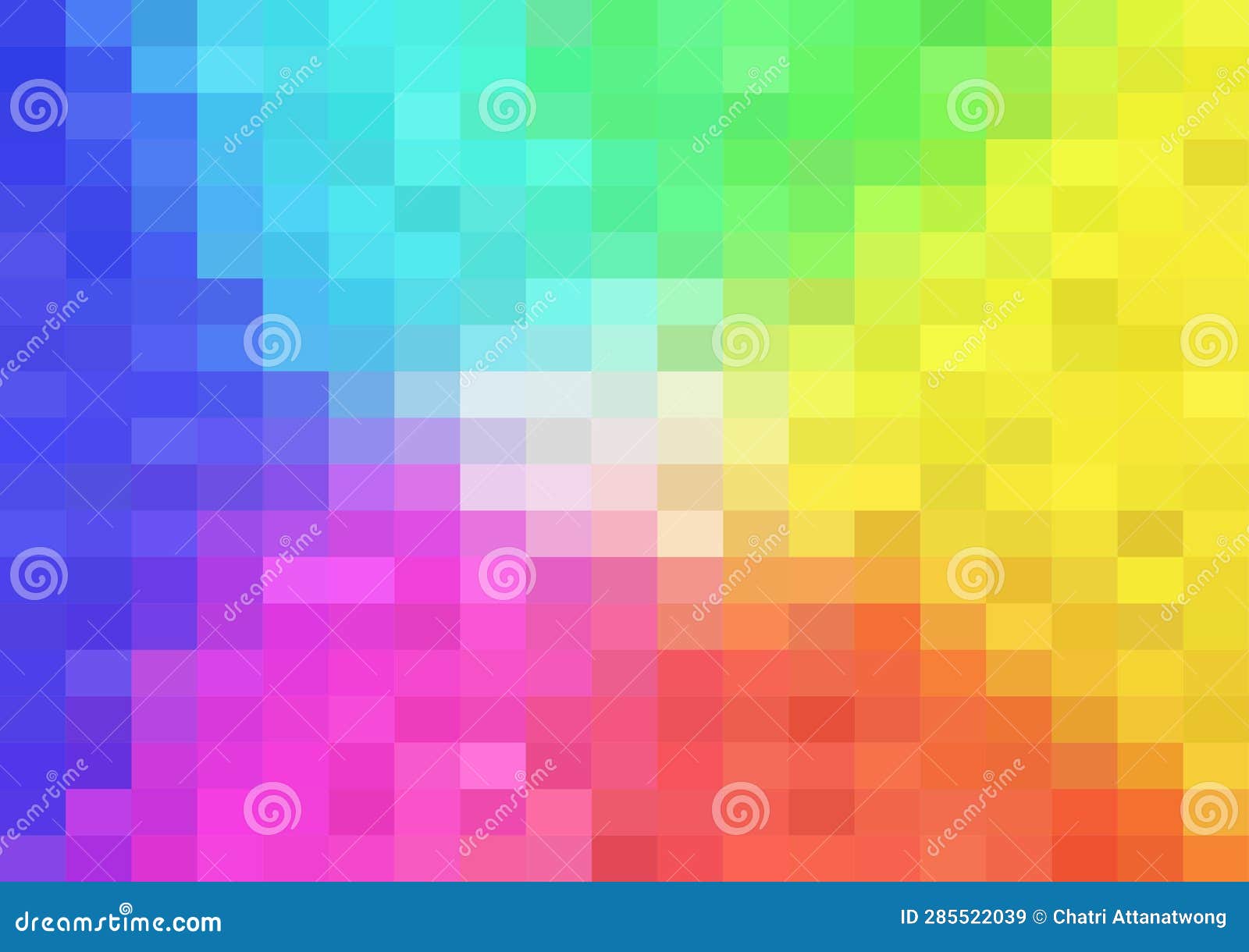 Abstract Pixels Pattern. Geometric Mosaic Background, Rainbow Color ...