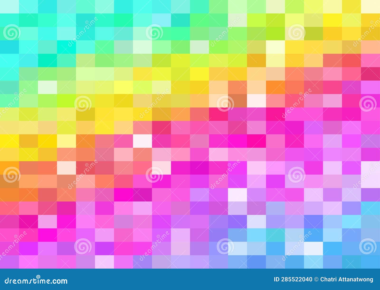 Abstract Pixels Pattern. Geometric Mosaic Background, Rainbow Disco ...