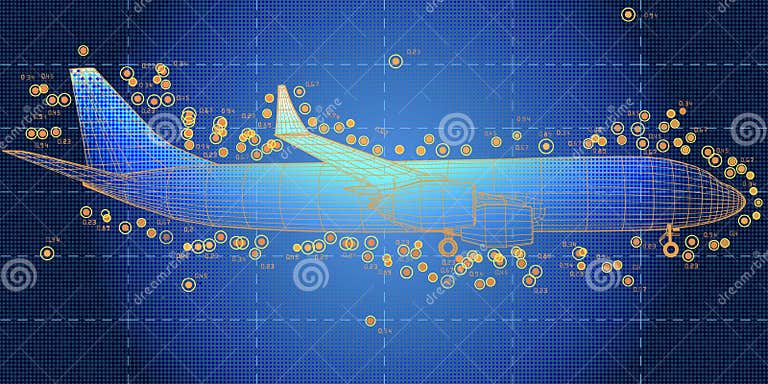 Abstract Plane Graph Visualization. Big Data Stock Vector ...