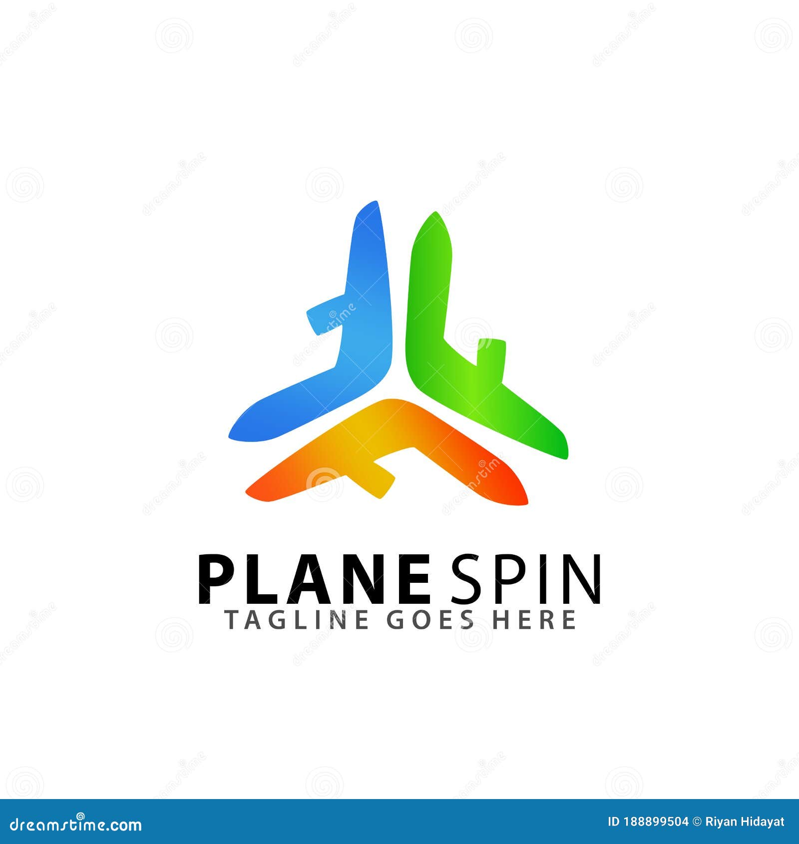 Abstract Plane Spinning Logos Design Vector Illustration Template Stock ...