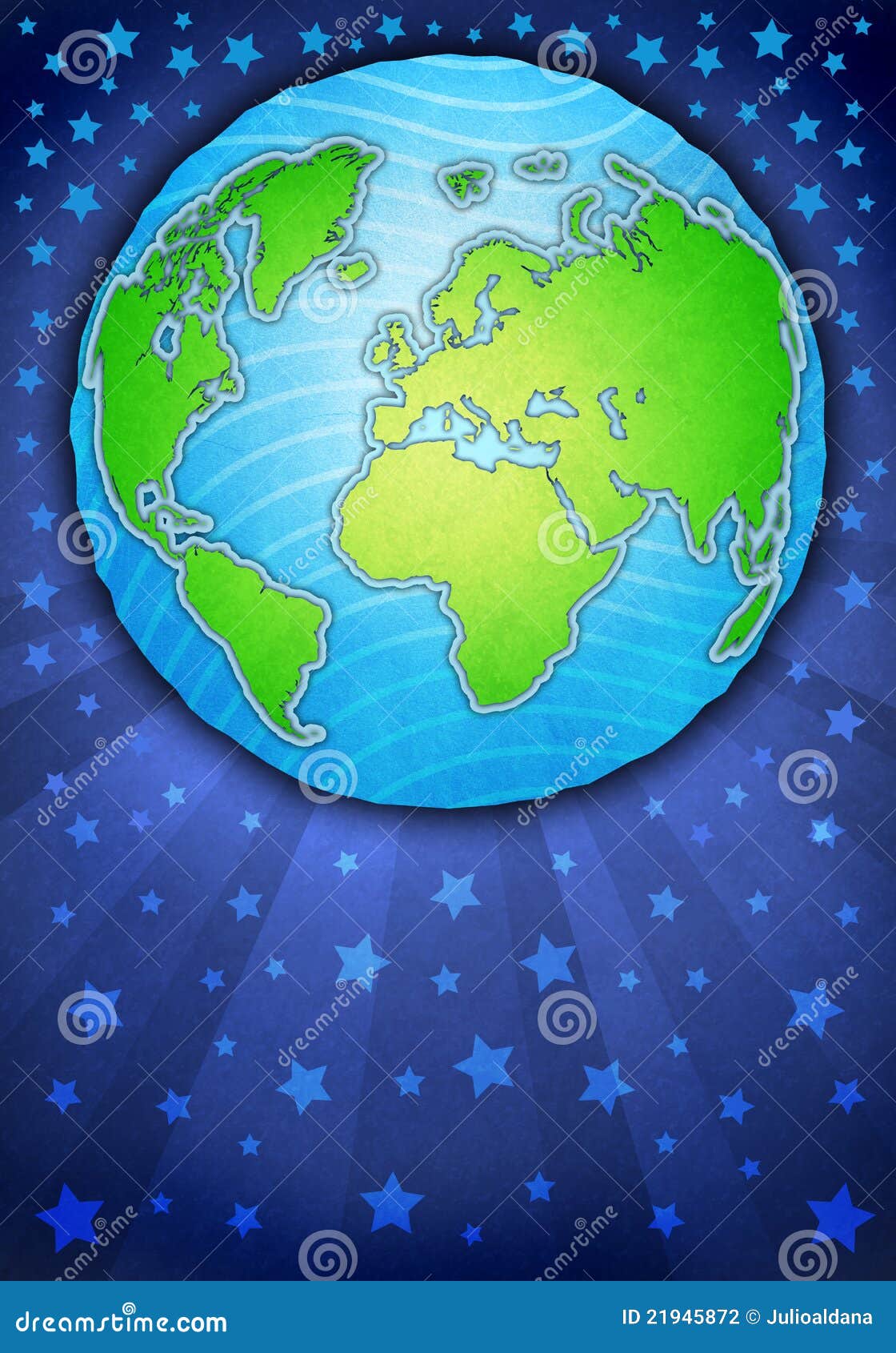 Abstract Planet Earth with a Textured Background Stock Illustration ...