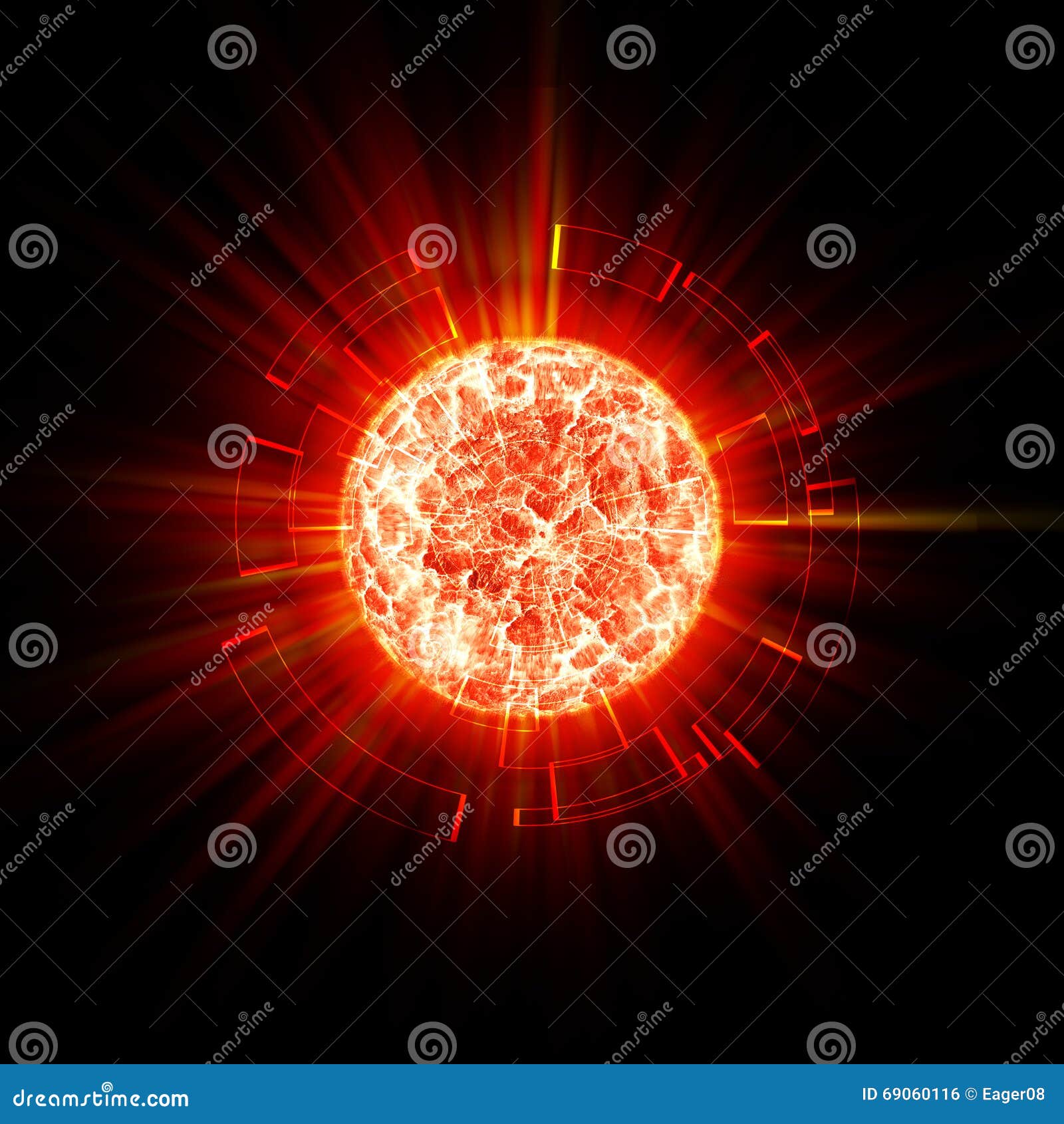 Abstract planet explosion stock illustration. Illustration of solar ...