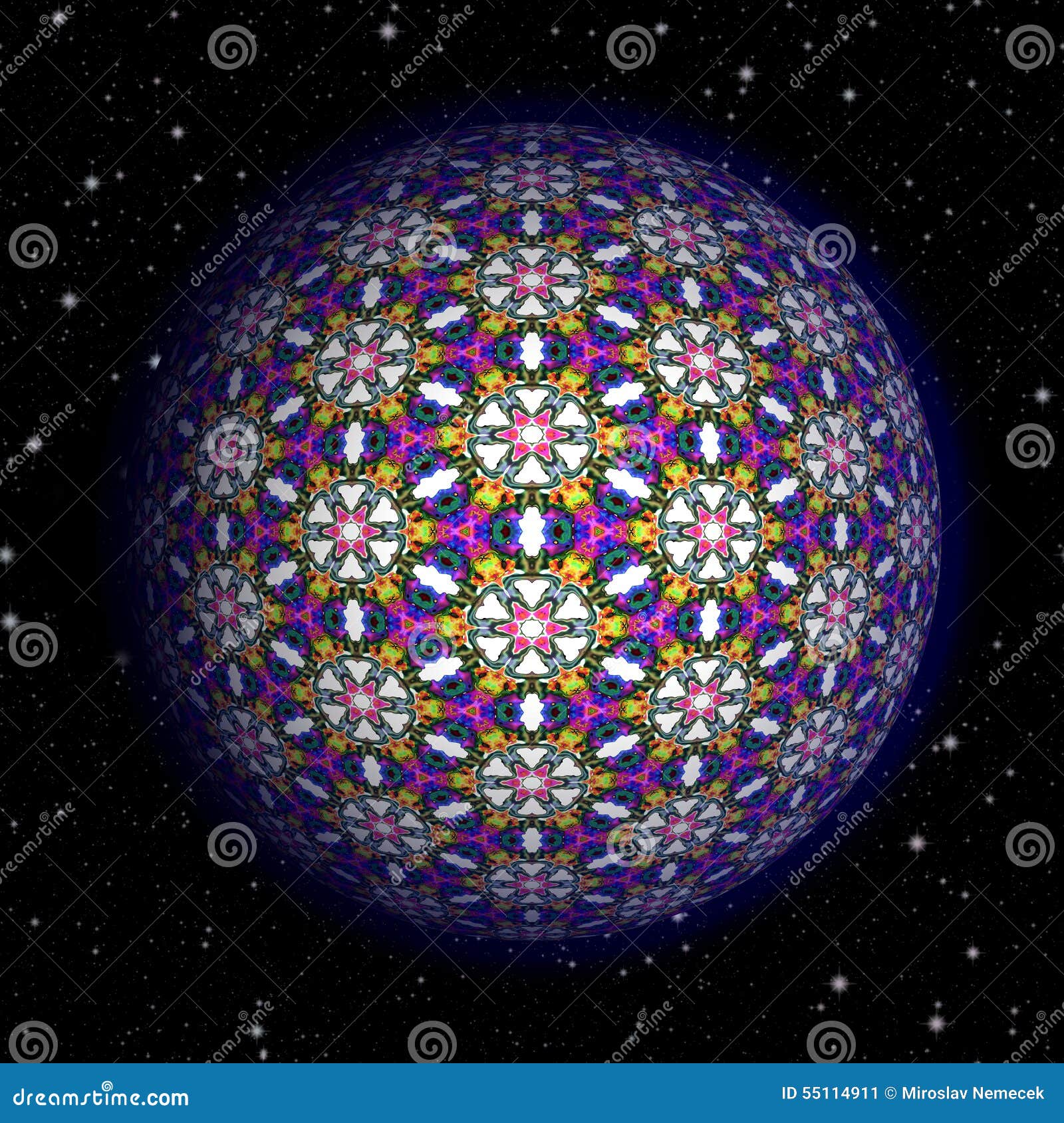 Abstract Planet Generated Texture Background Stock Illustration ...