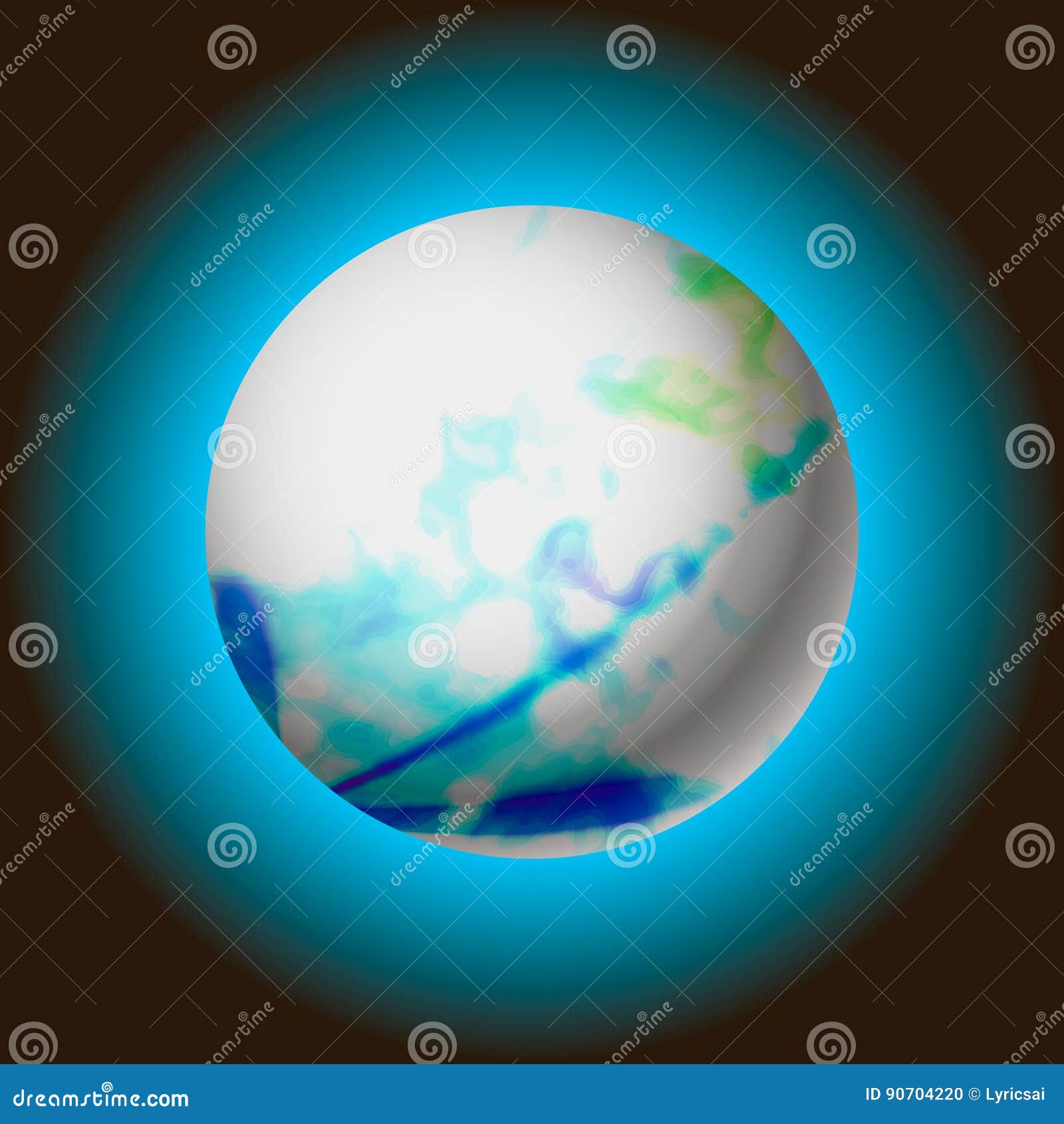 Abstract Planet with Glowing Stock Vector - Illustration of black ...