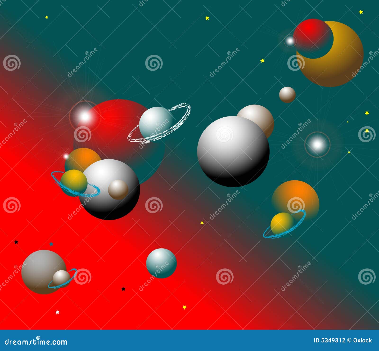 Abstract planets stock vector. Illustration of galaxy - 5349312
