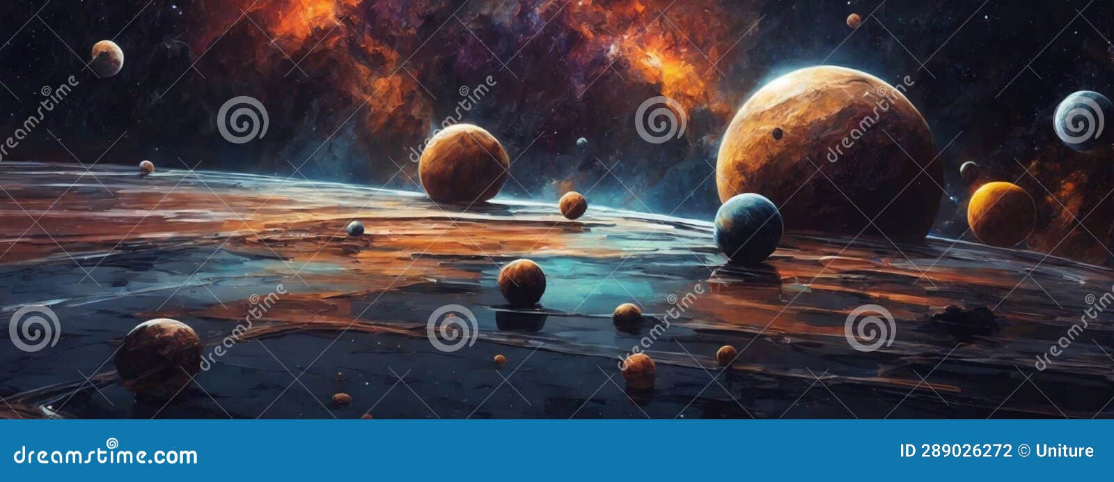 Abstract Planets and Space Background Stock Photo - Image of moon ...
