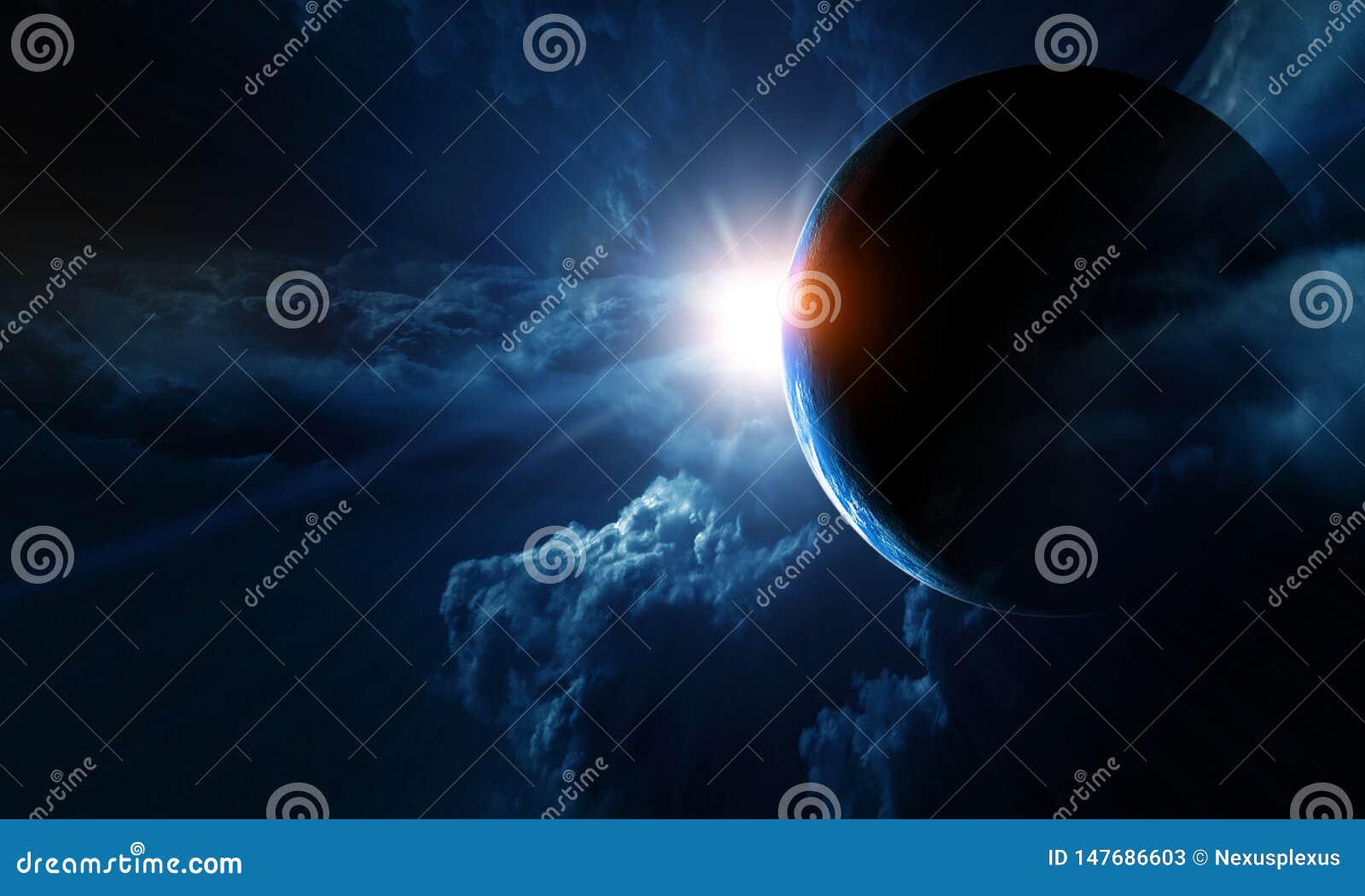 Abstract Planets and Space Background Stock Image - Image of earth ...