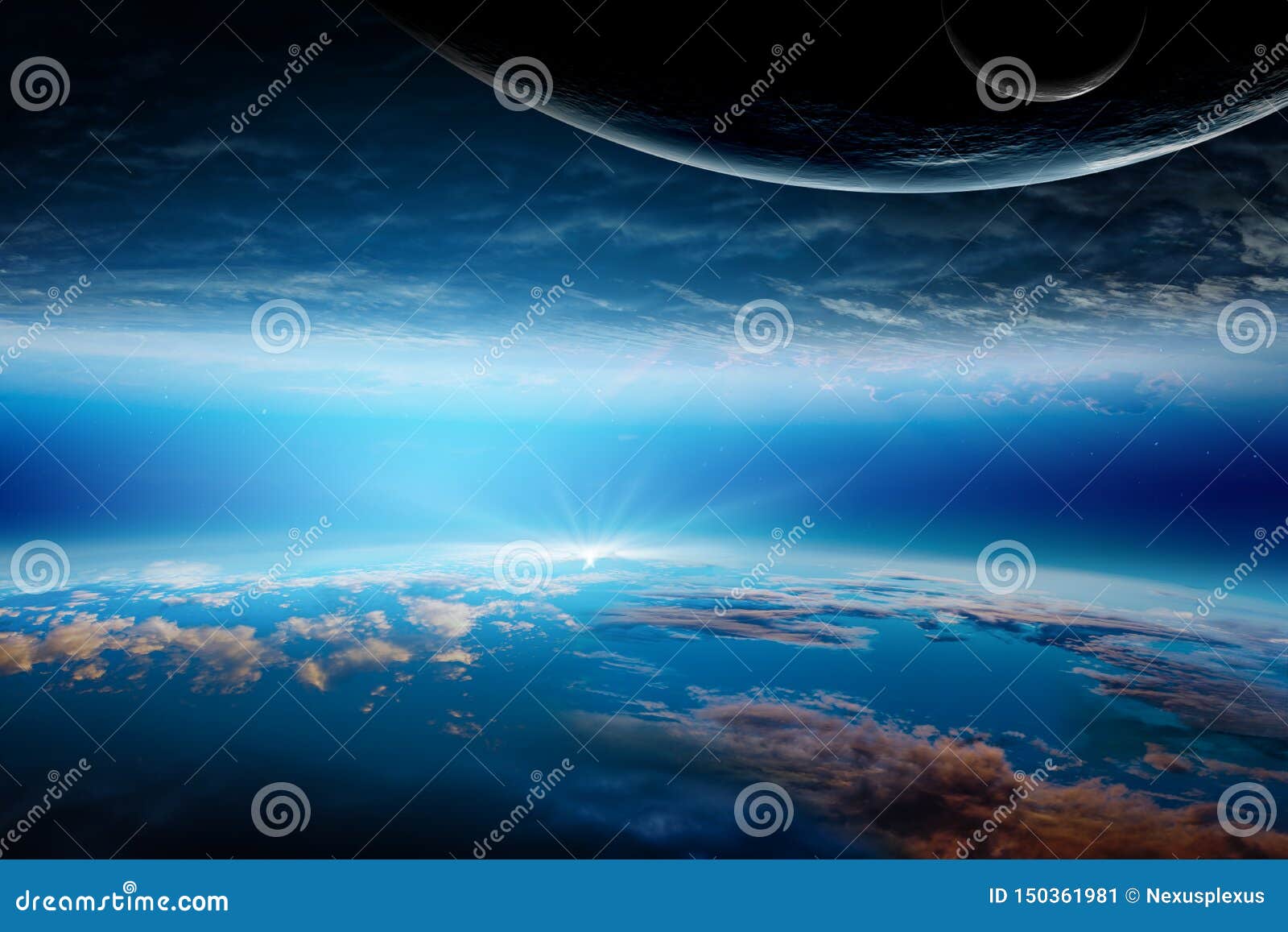Abstract Planets and Space Background Stock Image - Image of globe ...