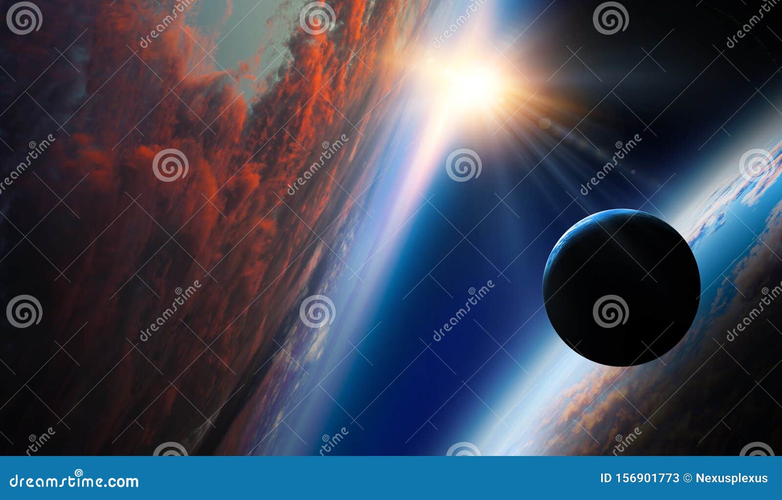 Abstract Planets and Space Background Stock Image - Image of cosmos ...
