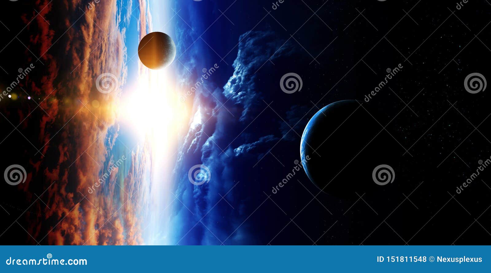 Abstract Planets on Space Texture Stock Photo - Image of science, light ...