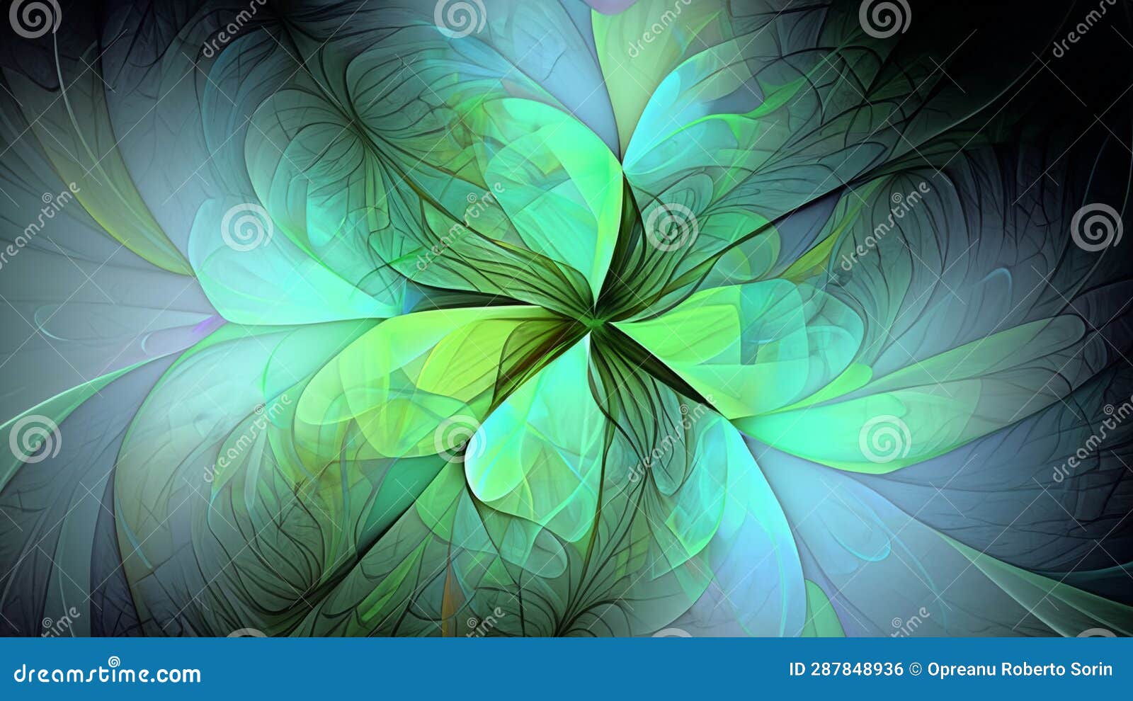Abstract Plant Background, Fractal Illustration for Creative Design ...