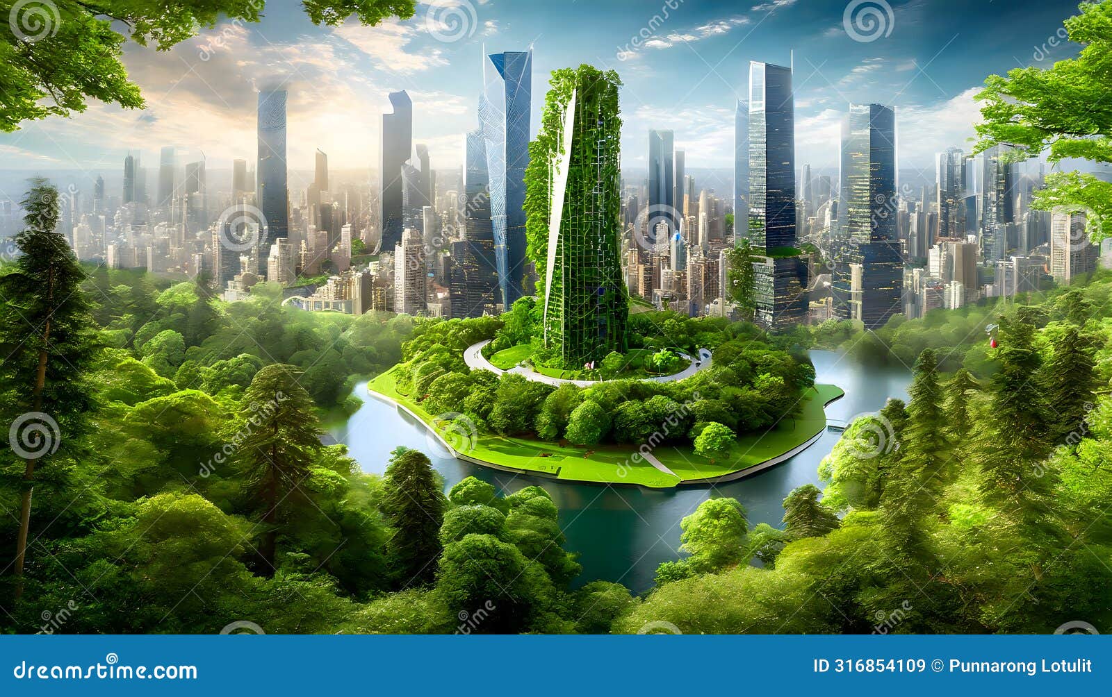 Plant Based Sentient Cityscape Artificial Intelligence on Digital Art ...