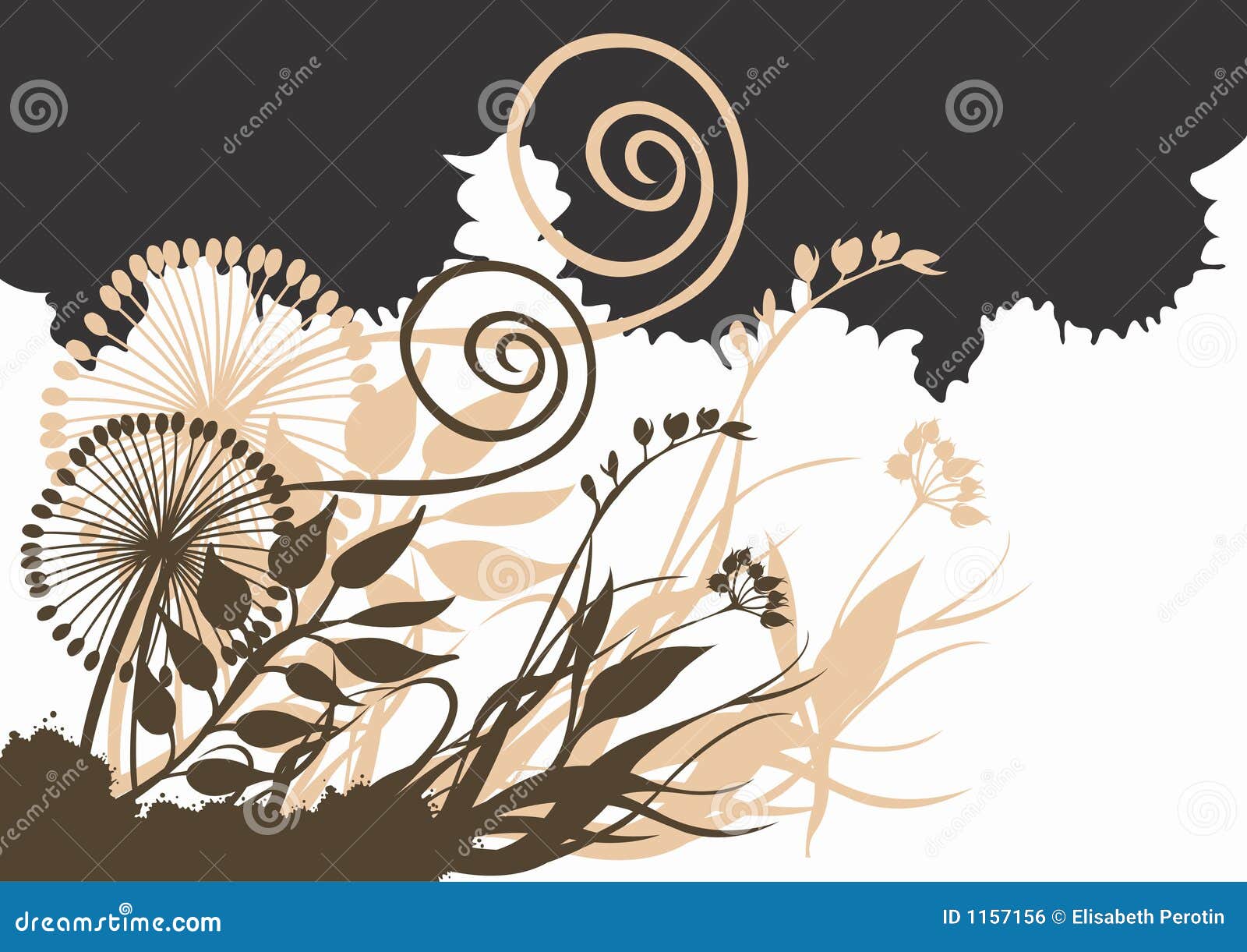 Abstract plants stock vector. Illustration of pattern - 1157156