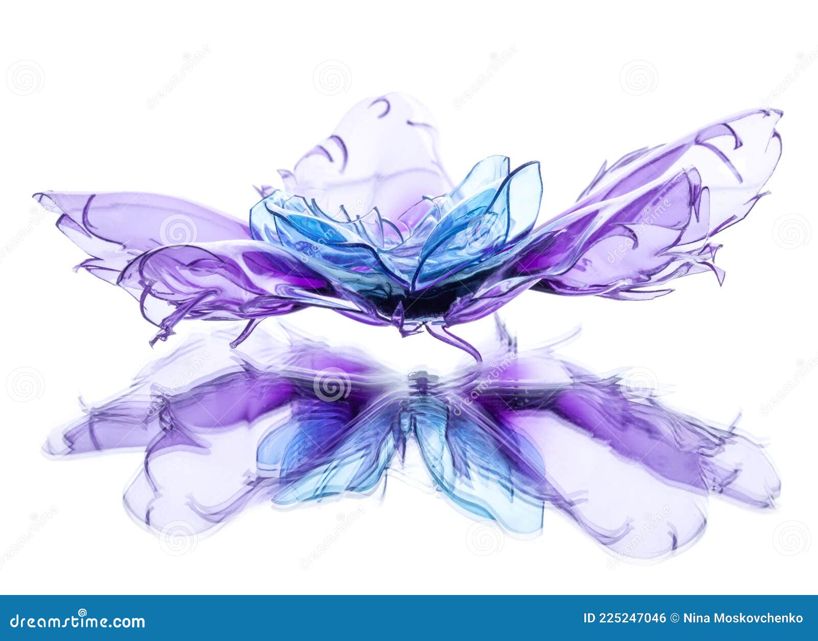 Abstract Plastic Flower Made from Plastic Bottles Recyclable Garbage ...