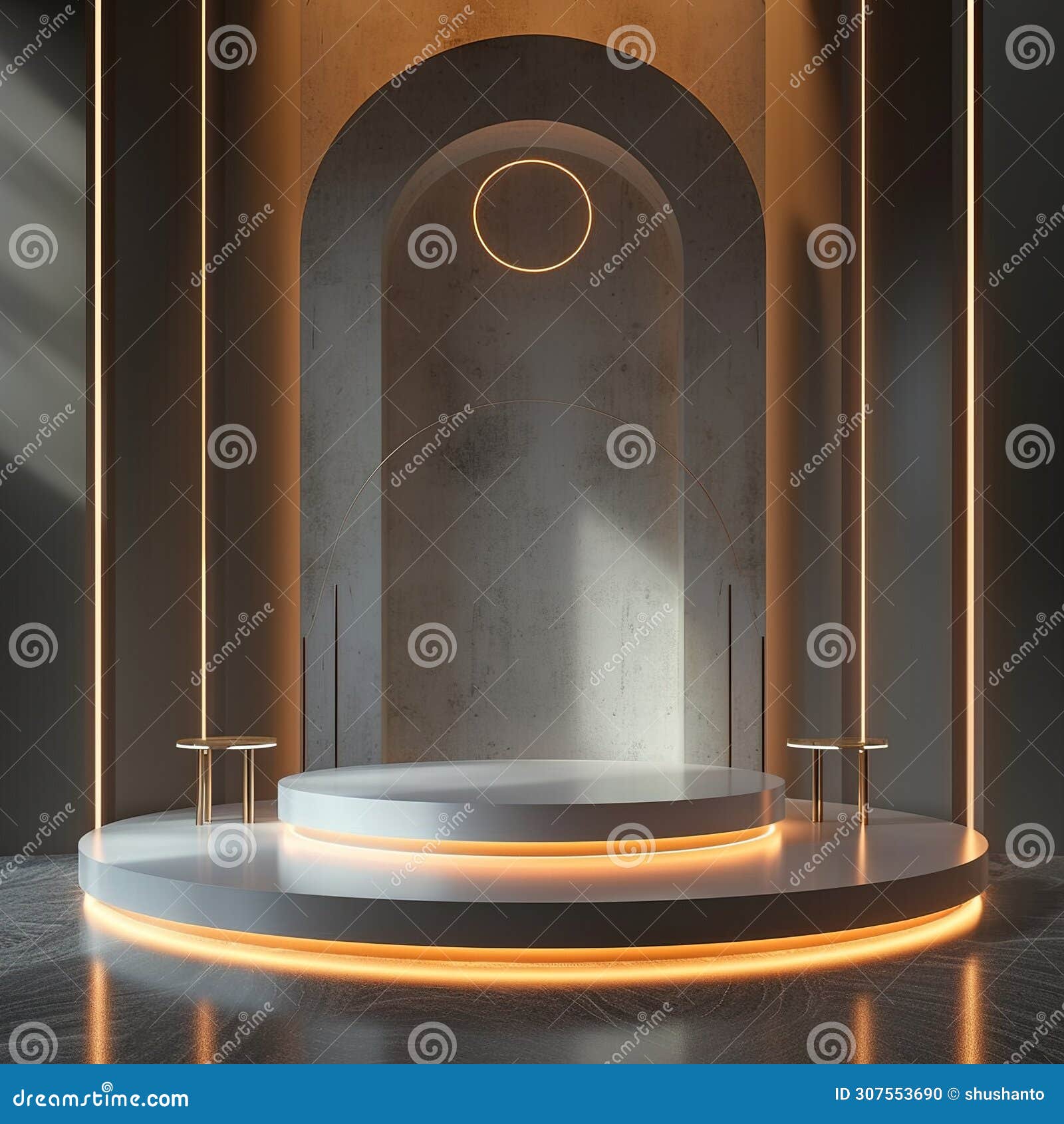 Abstract Platform Podium for Product Presentation Stock Illustration ...