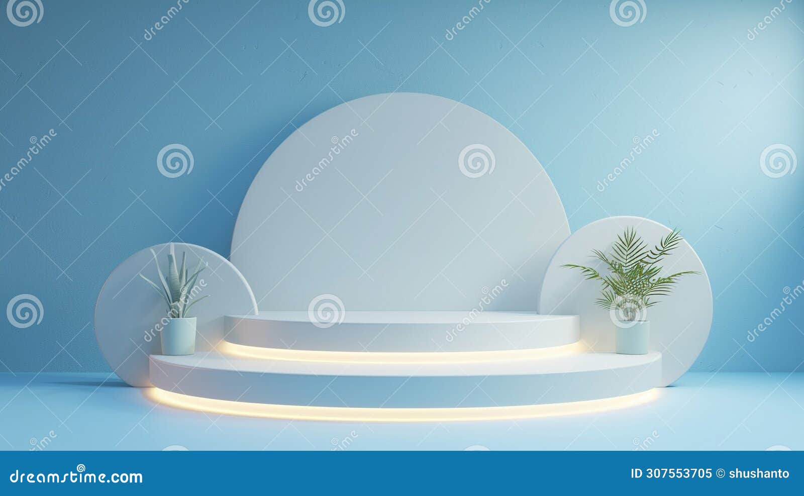 Abstract Platform Podium for Product Presentation Stock Illustration ...