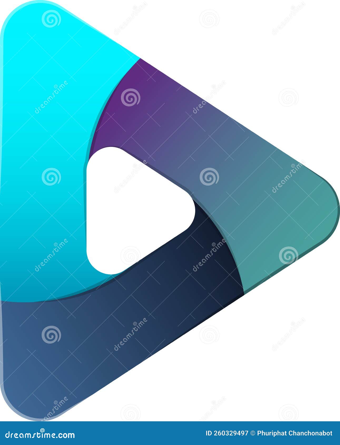 Abstract Play Button Logo Illustration in Trendy and Minimal Style ...