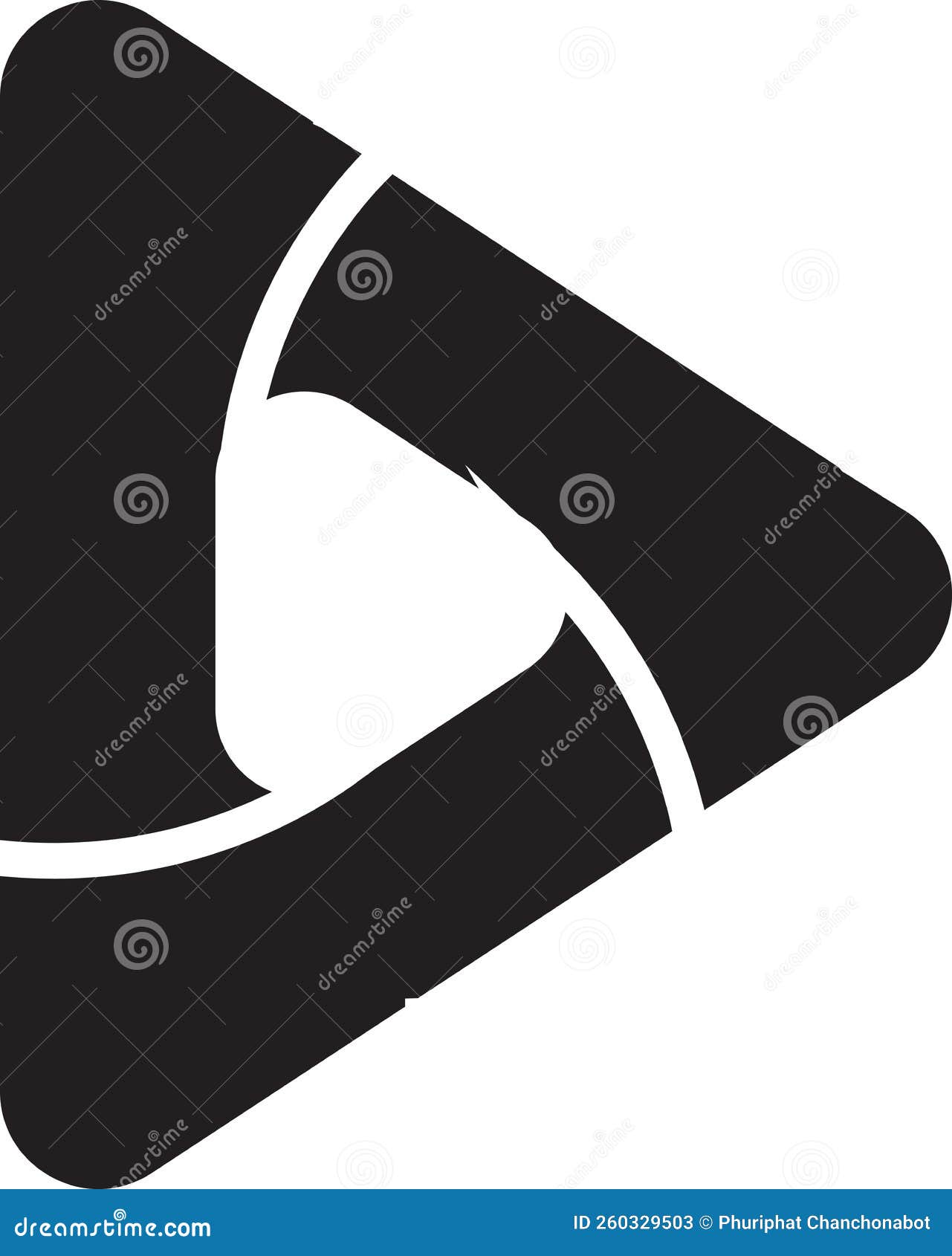 Abstract Play Button Logo Illustration in Trendy and Minimal Style ...