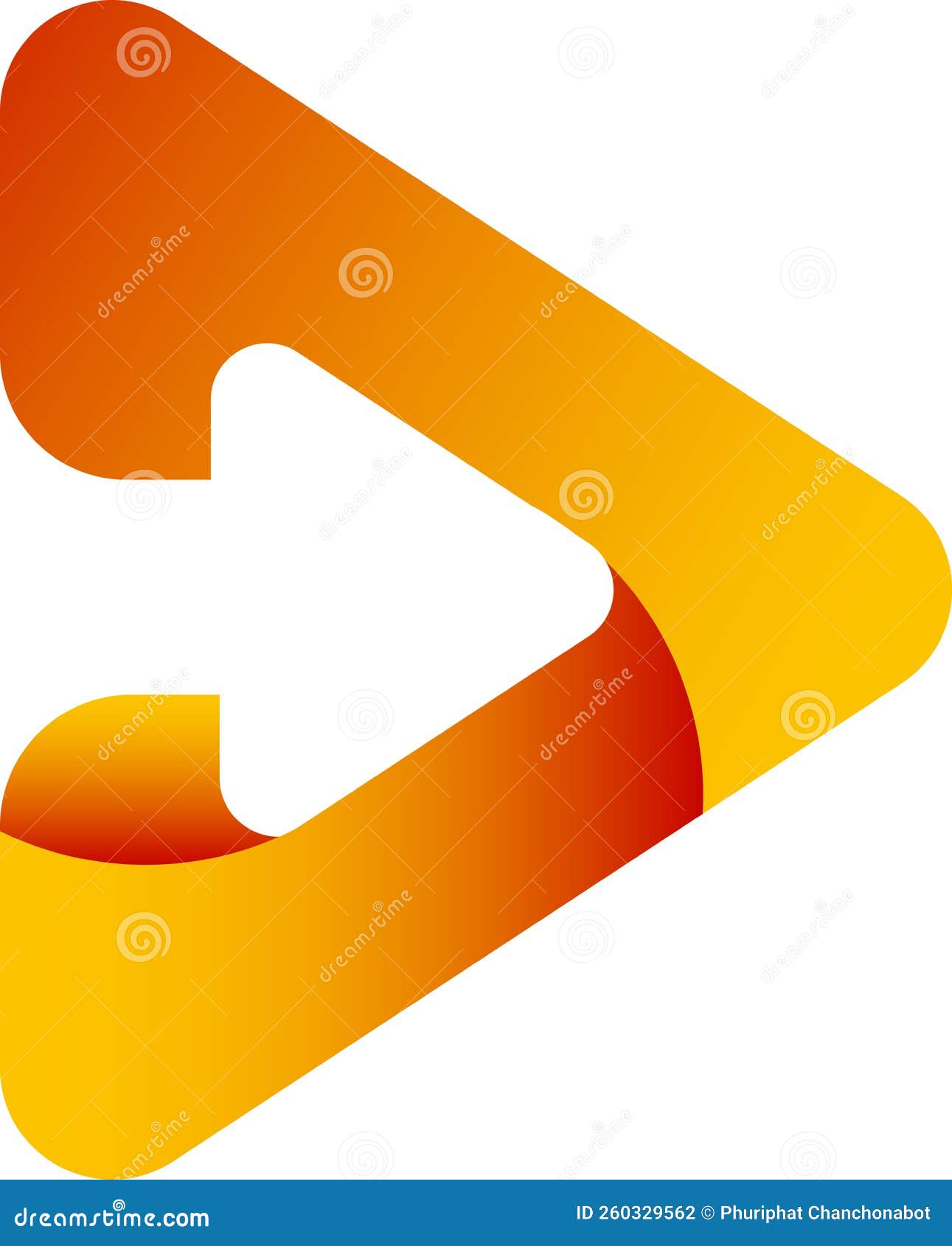 Abstract Play Button Logo Illustration in Trendy and Minimal Style ...