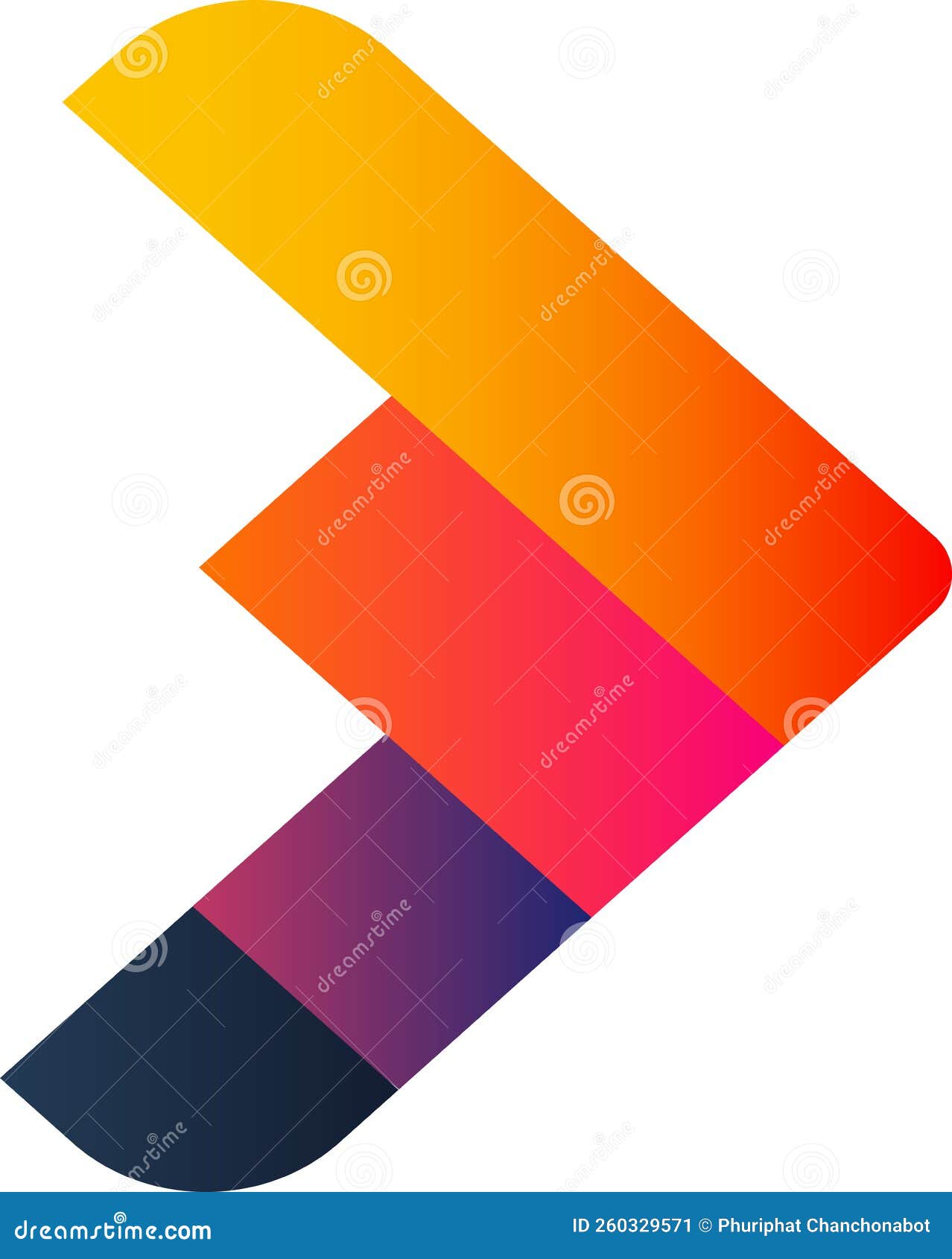 Abstract Play Button Logo Illustration in Trendy and Minimal Style ...