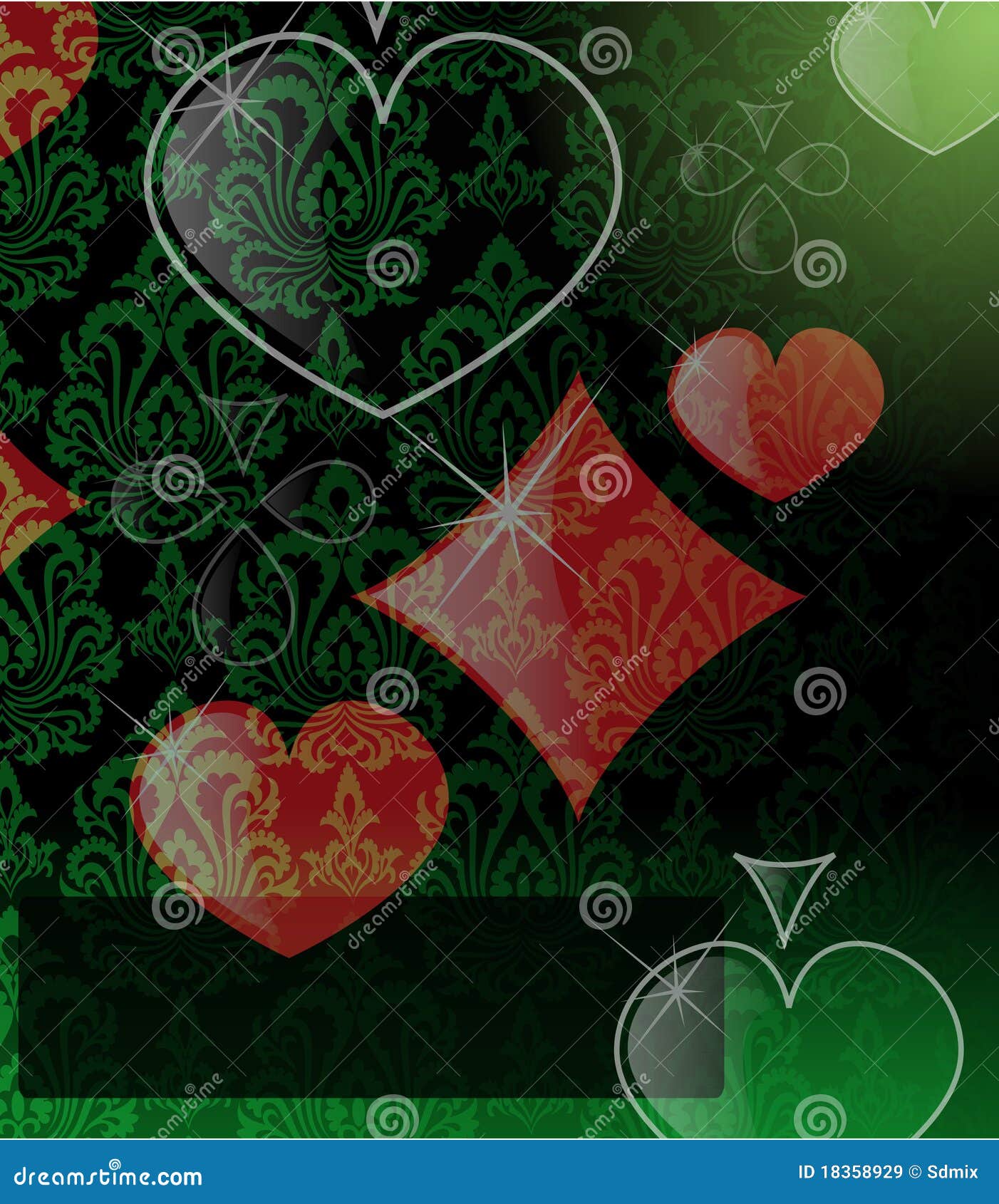 The Abstract Play Card Background Stock Vector - Illustration of full ...