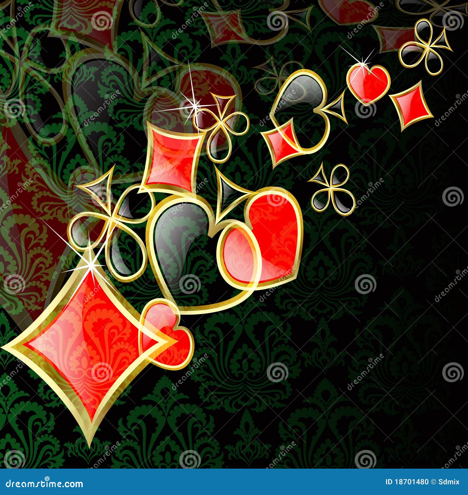 The Abstract Play Card Background Stock Vector - Illustration of game ...