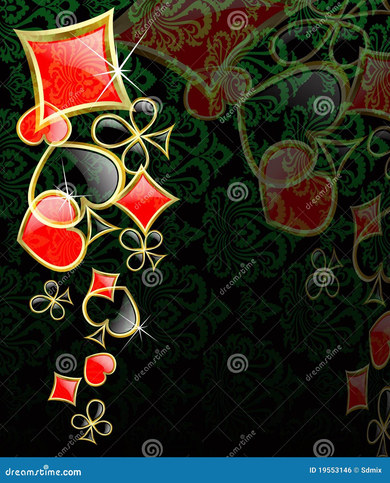 The Abstract Play Card Background Stock Vector - Illustration of lucky ...