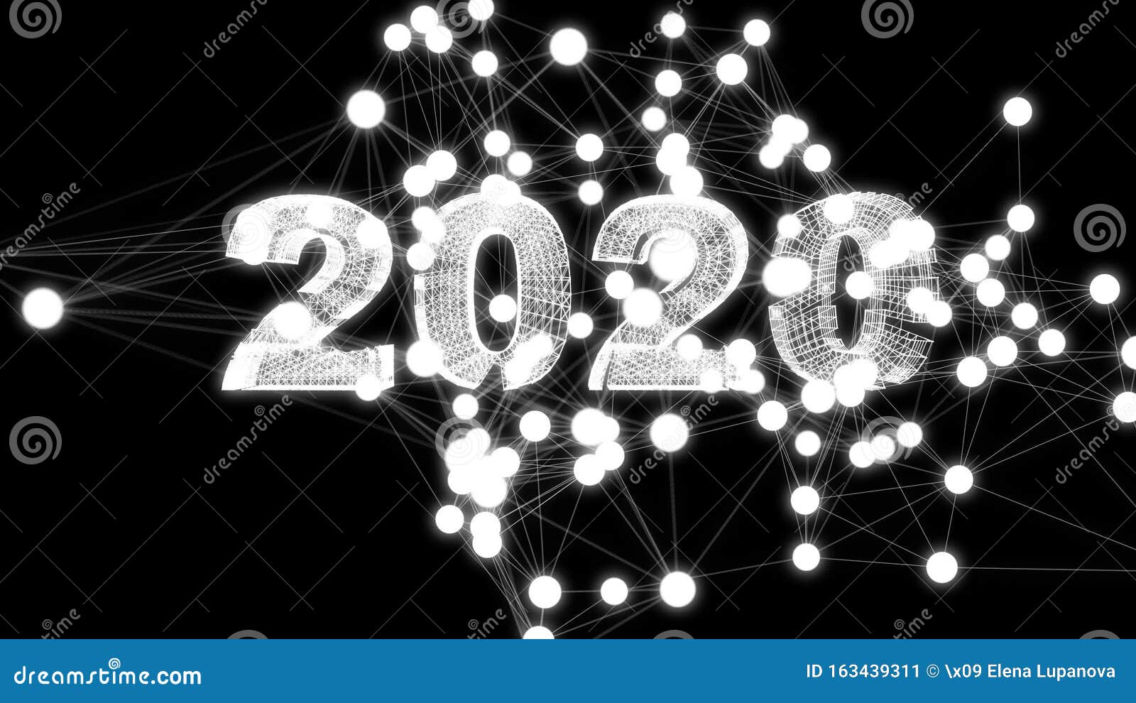 Abstract Plexus Animation Background with Text 2020 Stock Video - Video ...