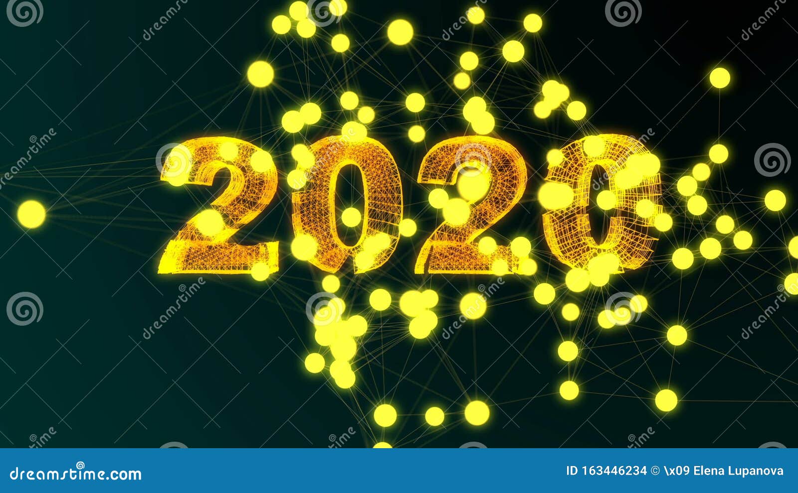 Abstract Plexus Animation Background with Text 2020 Stock Footage ...