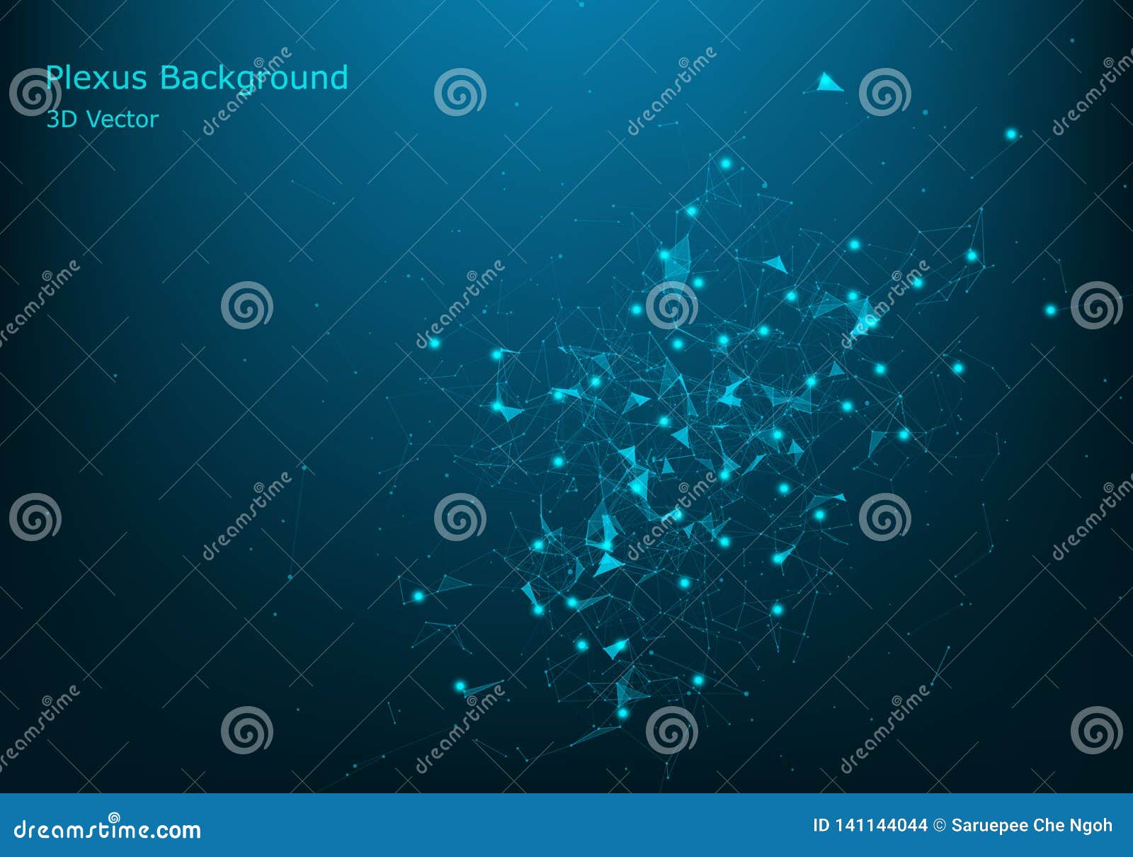 Abstract Plexus Background with Connected Lines and Dots. Plexus Geometric Effect. Big Data ...