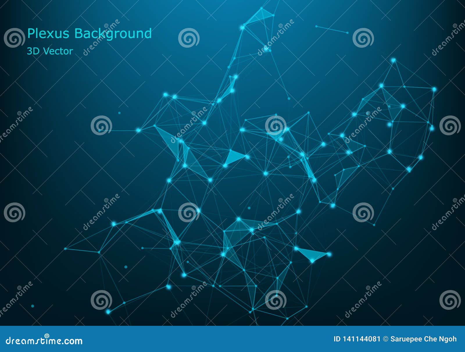 Abstract Plexus Background with Connected Lines and Dots. Plexus Geometric Effect Big Data with ...