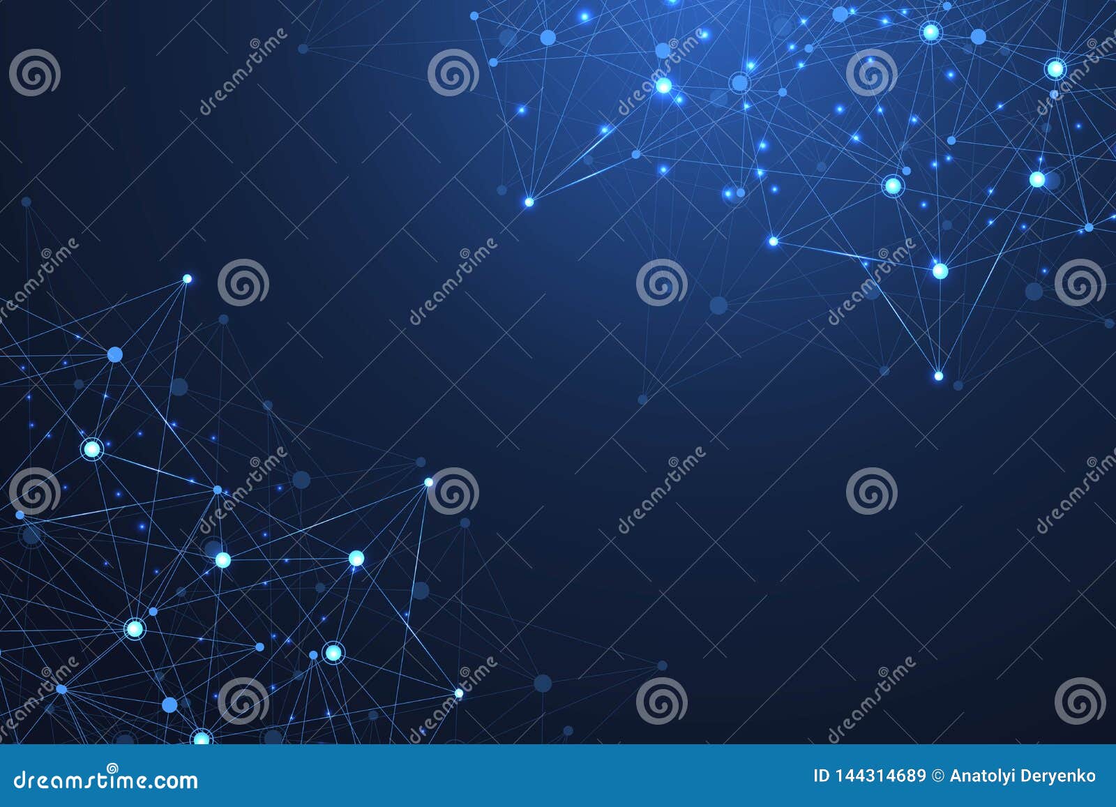 Abstract Plexus Background with Connected Lines and Dots. Plexus Geometric Effect Big Data with ...