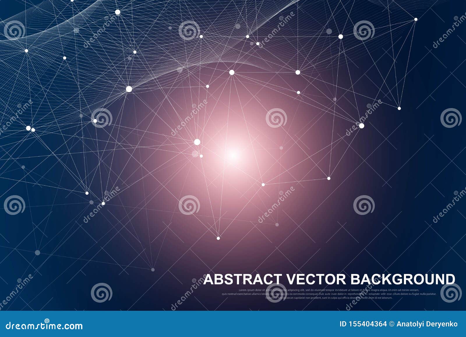 Abstract Plexus Background with Connected Lines and Dots. Plexus Geometric Effect Big Data with ...