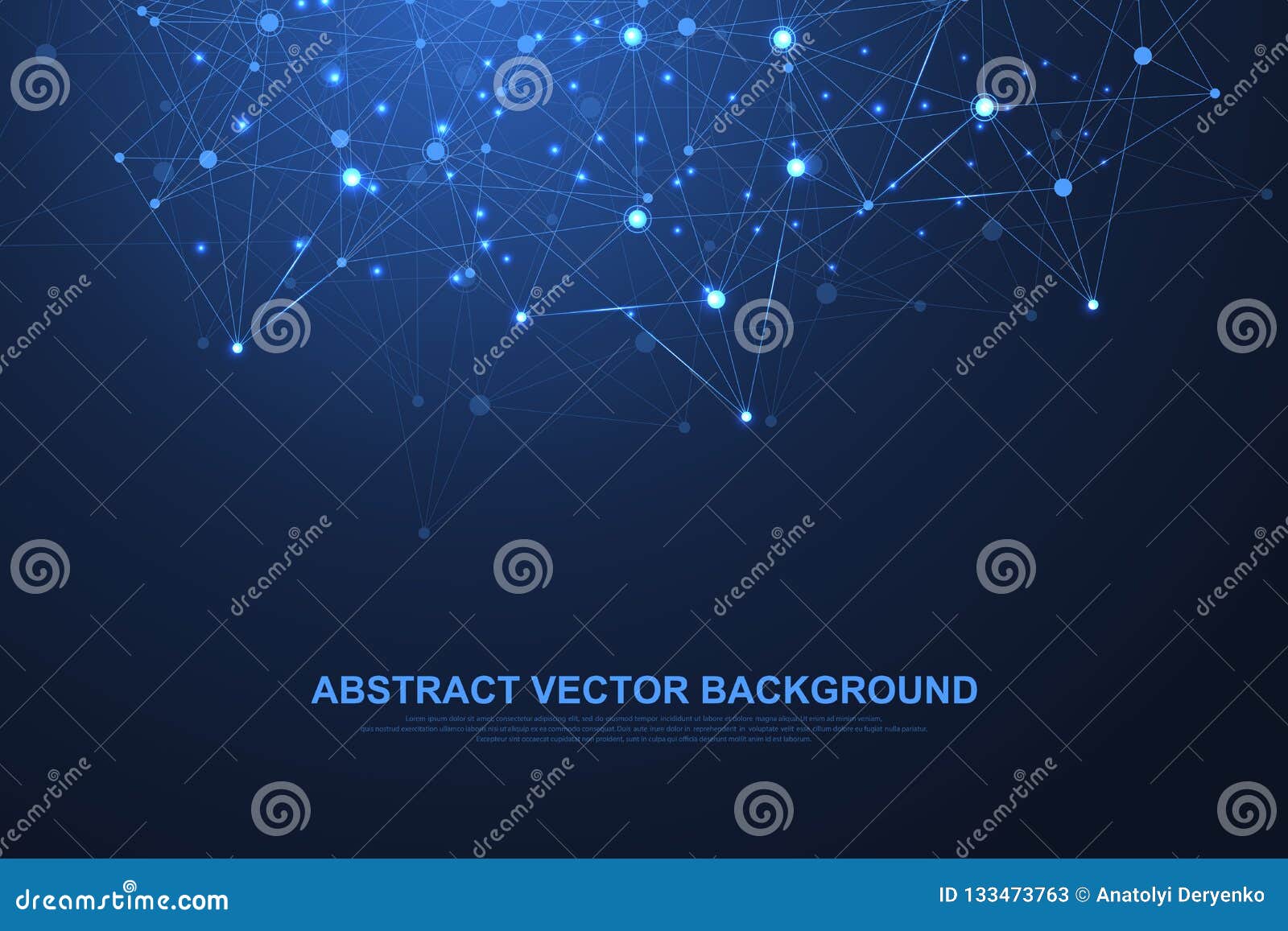 Abstract Plexus Background with Connected Lines and Dots. Plexus Geometric Effect Big Data with ...