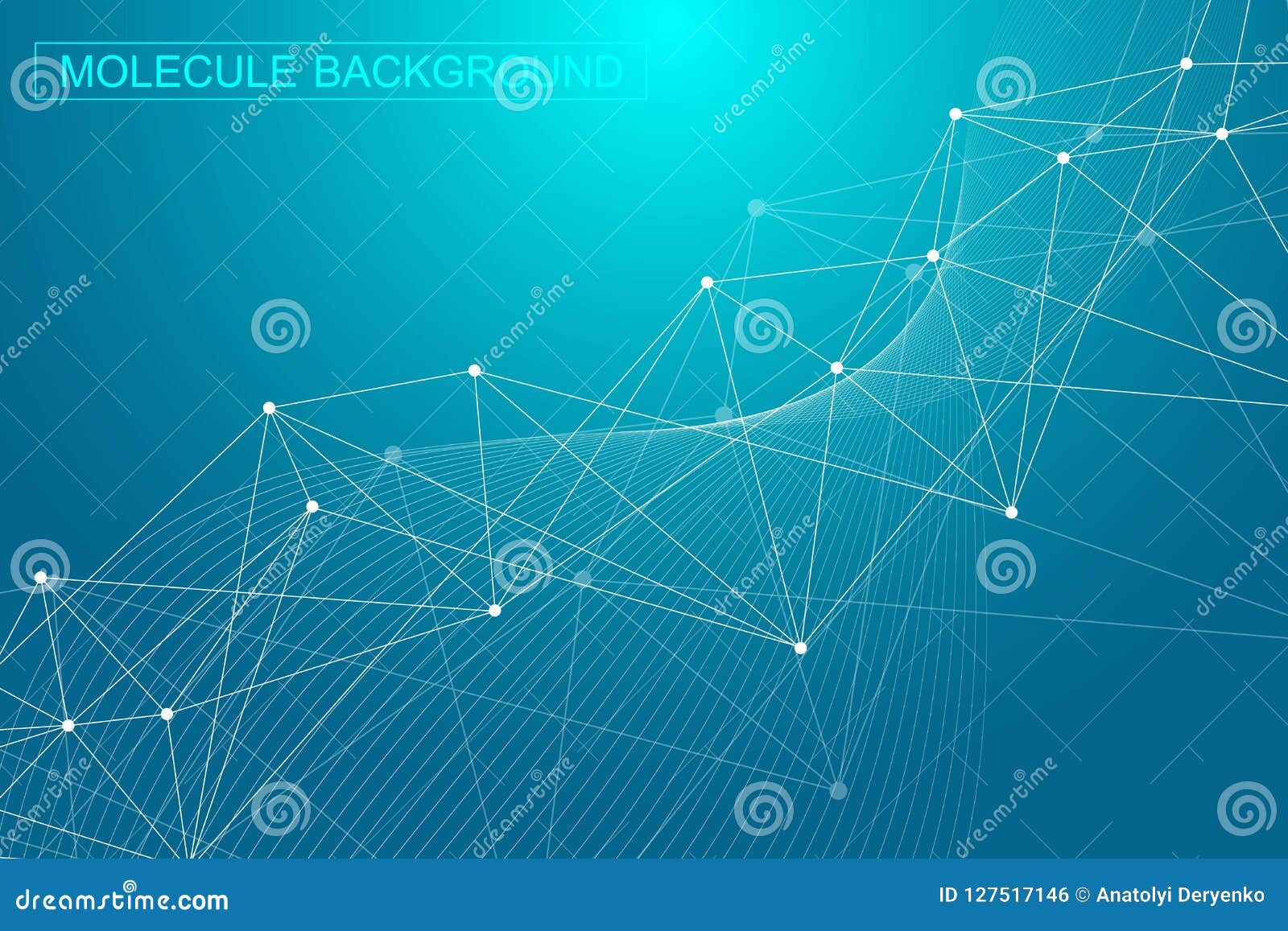 Abstract Plexus Background With Connected Lines And Dots. Wave Flow ...