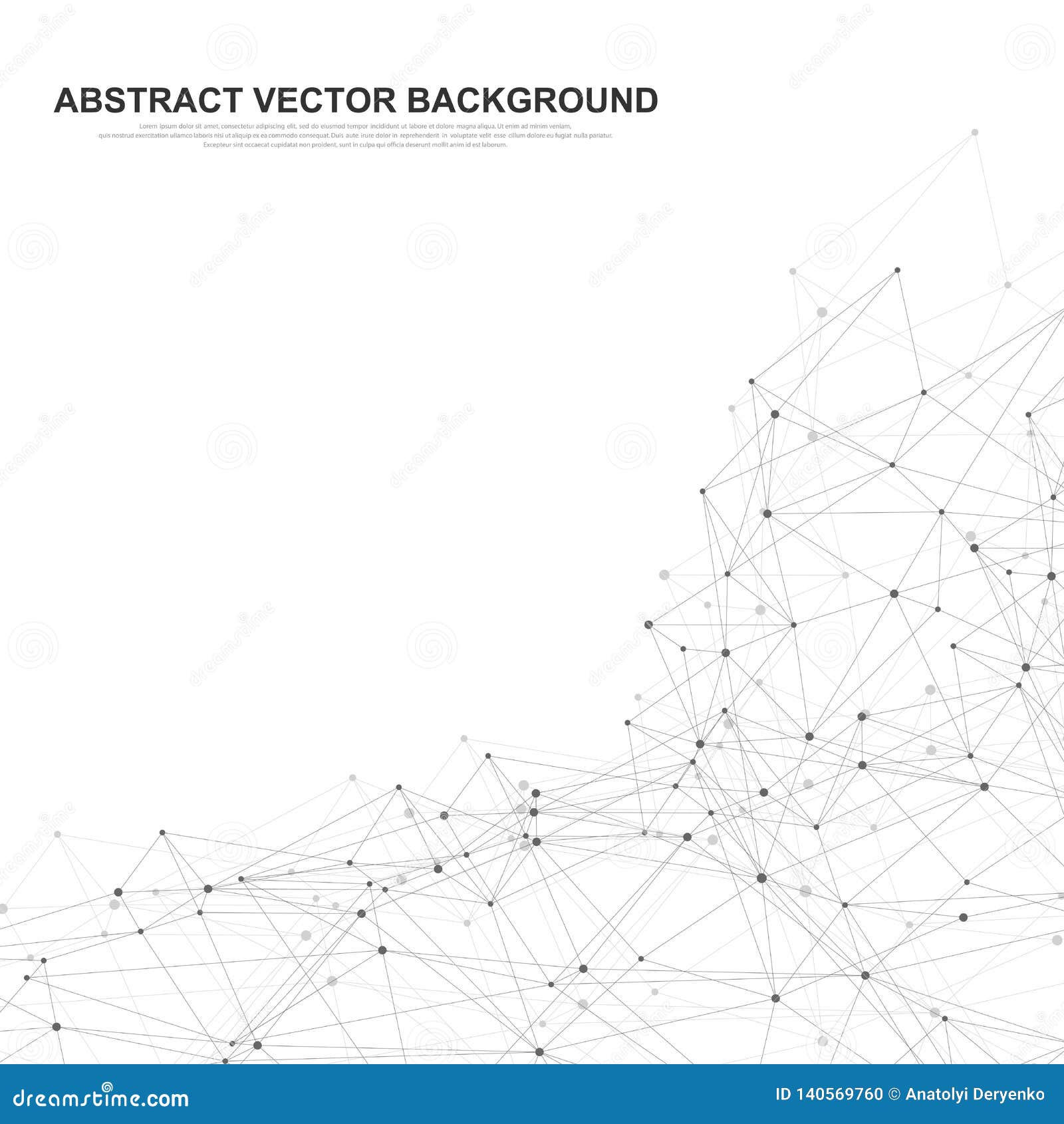 Abstract Plexus Background with Connected Lines and Dots. Wave Flow Stock Vector - Illustration ...