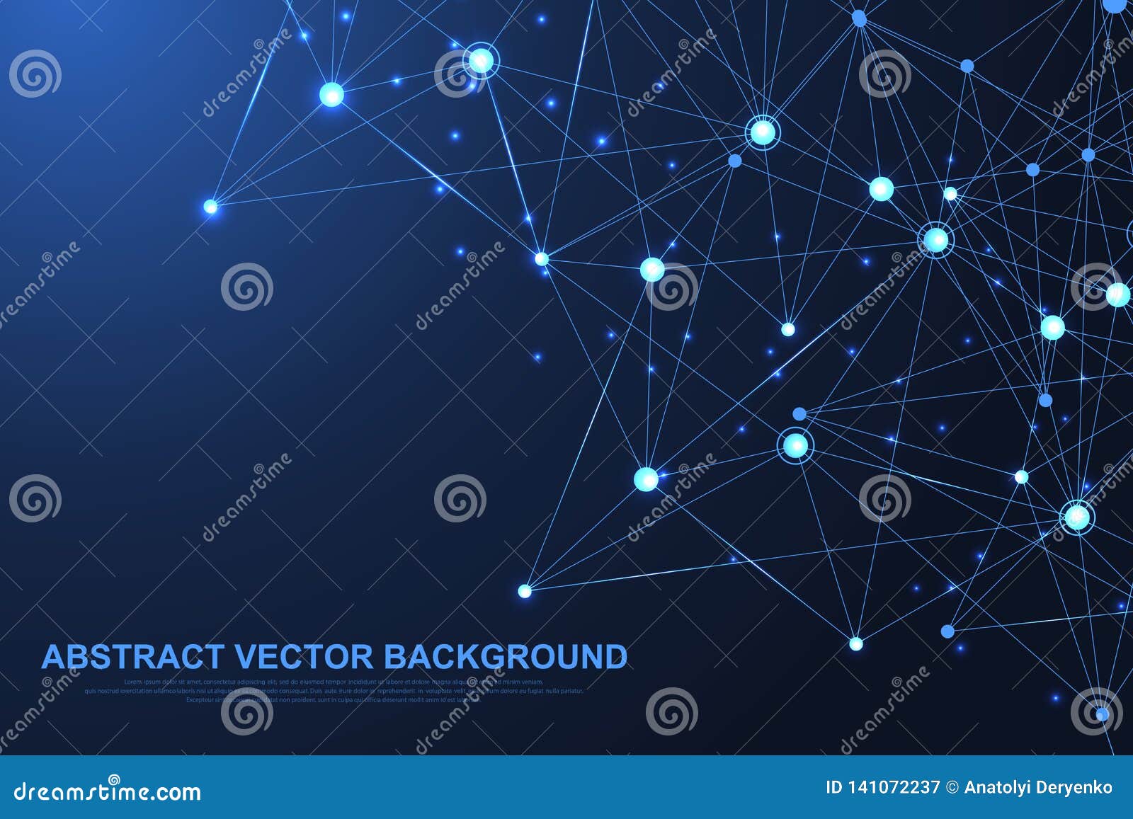 Abstract Plexus Background with Connected Lines and Dots. Wave Flow Stock Vector - Illustration ...
